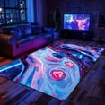 Galaxy Game Controller Area Rug, Non-Slip Gamer Carpet for Bedroom ...
