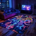 Galaxy Game Controller Area Rug, Non-Slip Gamer Carpet for Bedroom ...