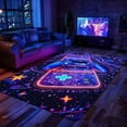 Galaxy Game Controller Area Rug, Non-Slip Gamer Carpet for Bedroom ...