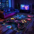Galaxy Game Controller Area Rug, Non-Slip Gamer Carpet for Bedroom ...