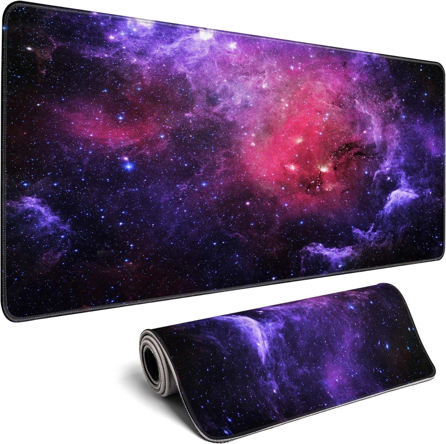 Galaxy Gaming Mouse Pad Red,Purple Nebula Extended Large Desk Pad Mouse ...