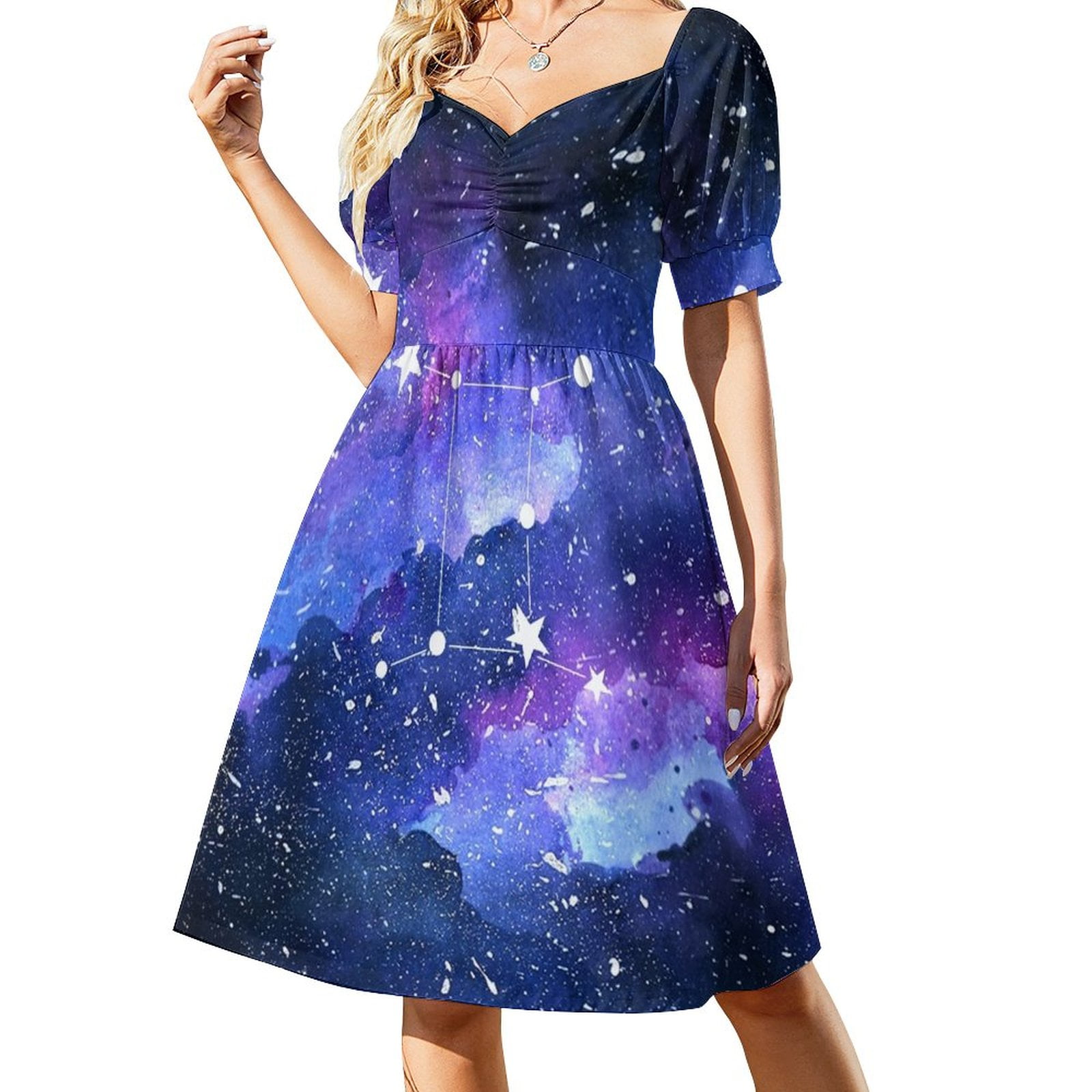 Galaxy Gemini Star Sign Sleeveless Dress long dress women elegant ...