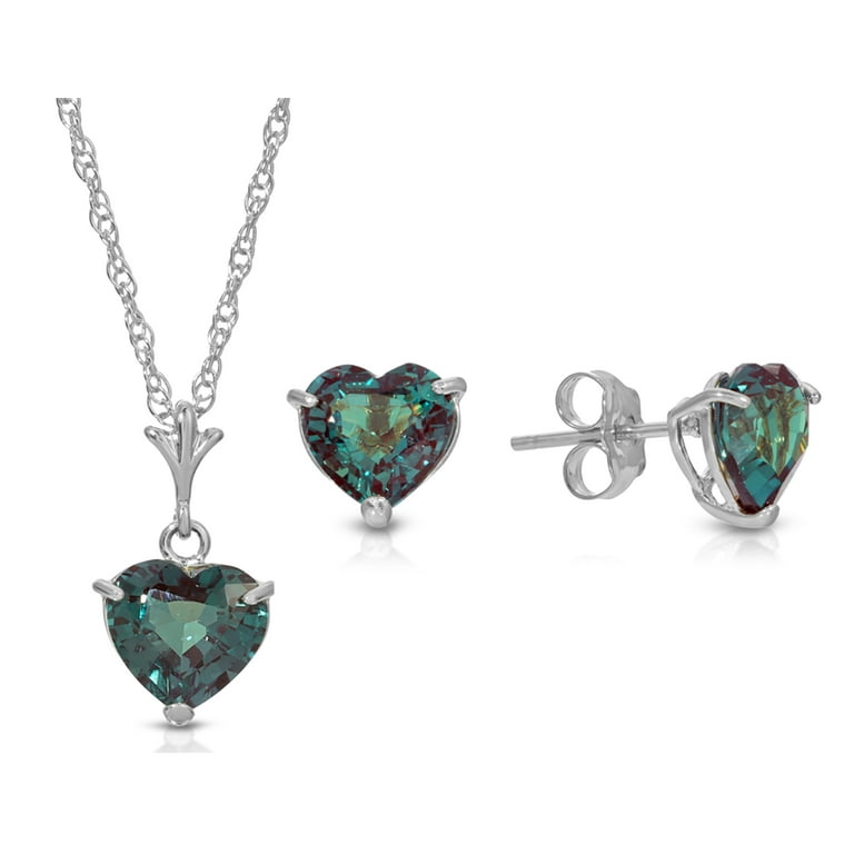 Alexandrite necklace and earrings store