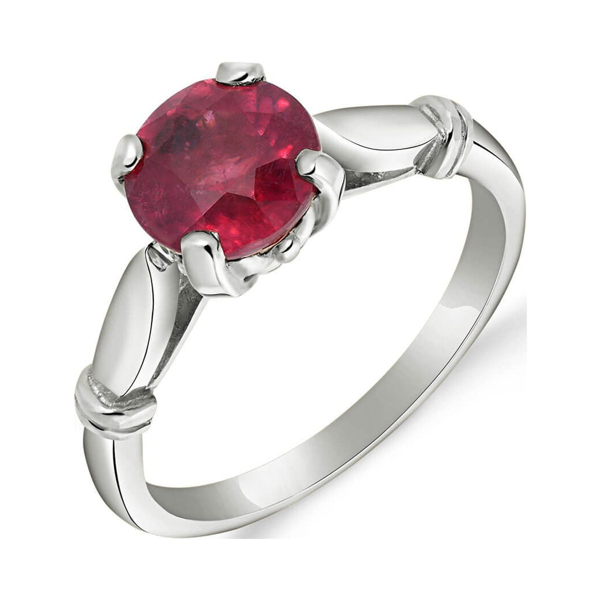 Galaxy Gold 18K Solid Yellow Gold Solitaire Ruby Ring 2 ctS - 4581y.18K ...