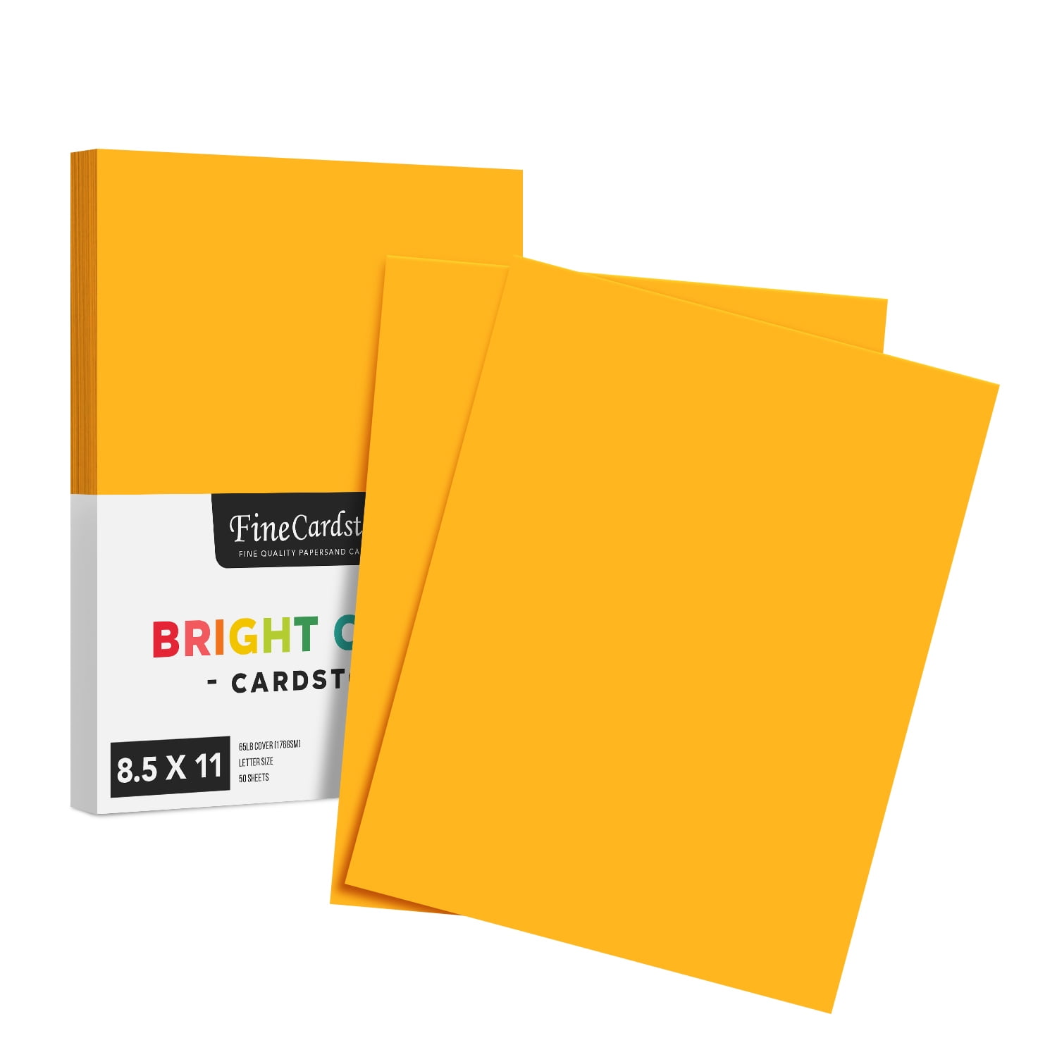 Premium Color Card Stock Paper - 65 Lb Cover Cardstock - 50 Sheets per ...