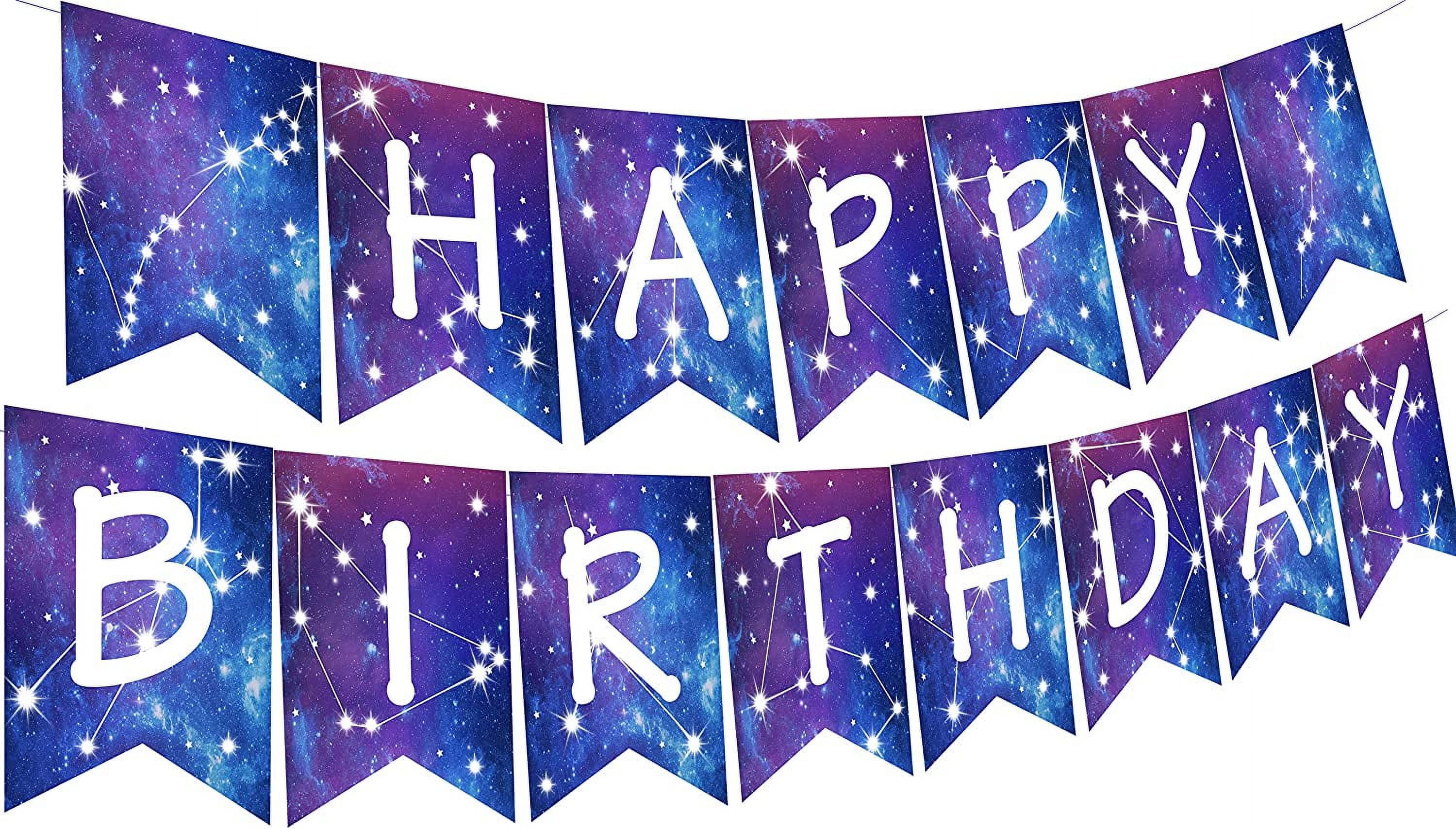 Kreatwow Galaxy Outer Space Theme Decoration Birthday Banner - Walmart.com