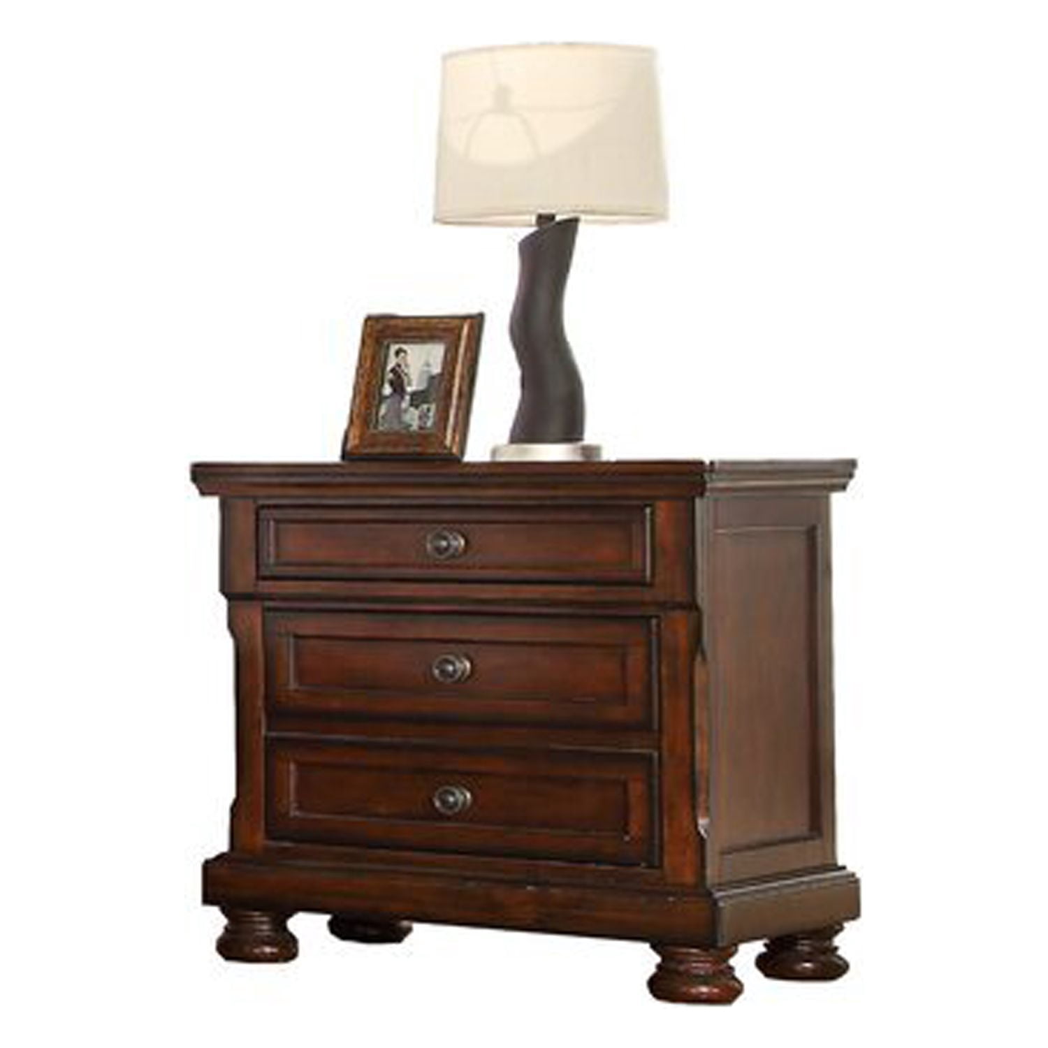 Galaxy Home Furnishings Austin Wood Nightstand with Hidden Jewelry ...