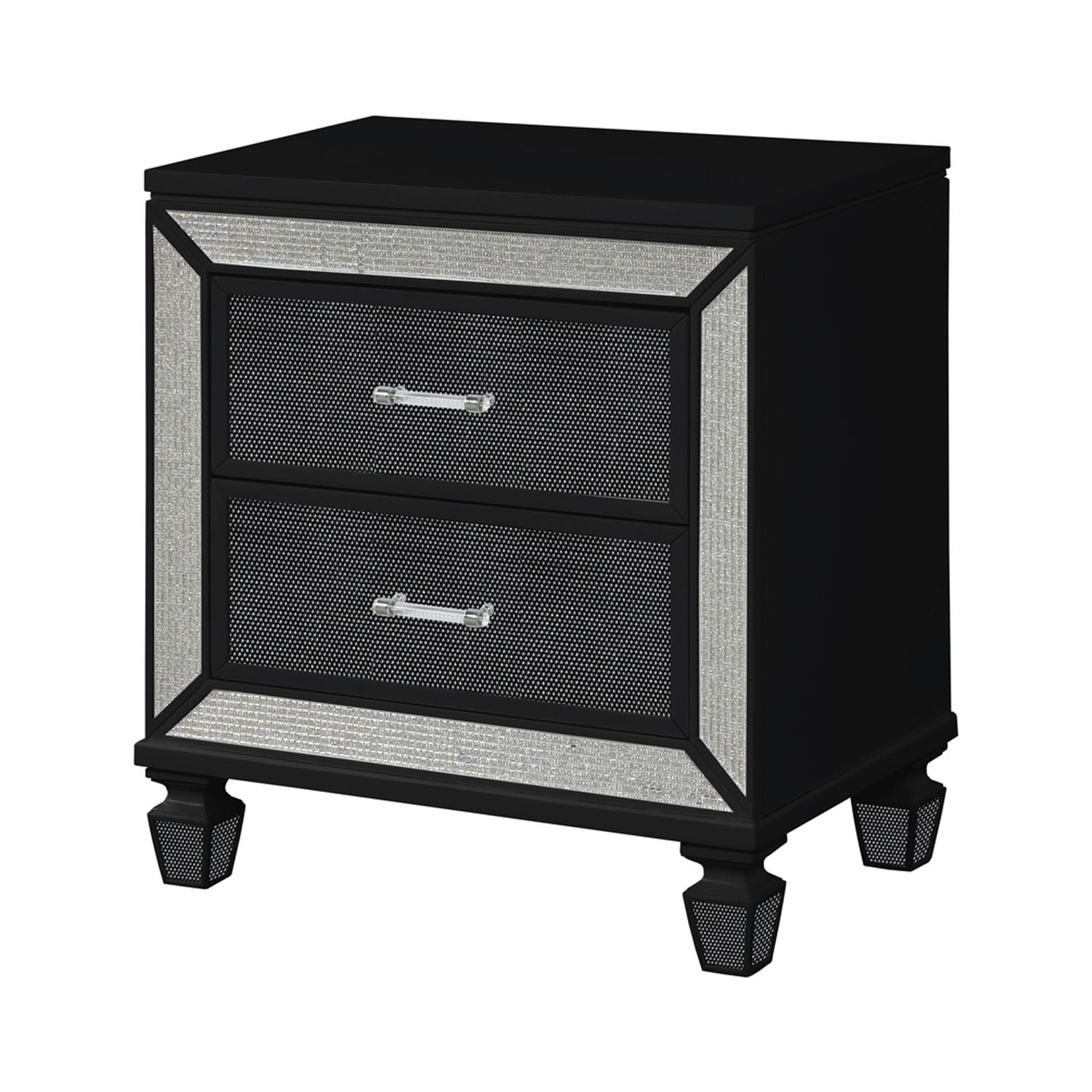Galaxy Home Furnishings Crystal Nightstand Made With Wood Finished in ...