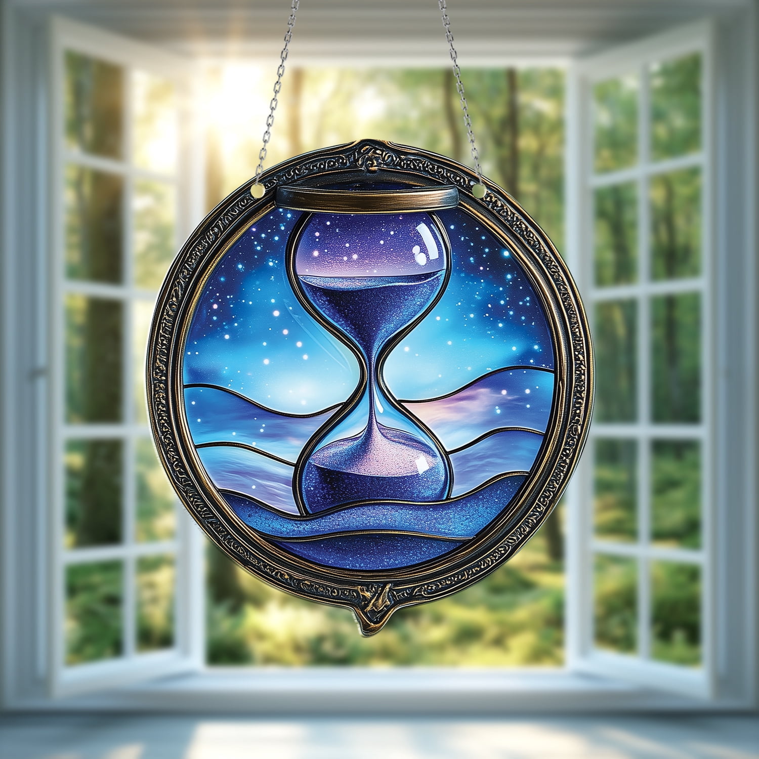Galaxy Hourglass Suncatcher – Handmade Window Hanging Sun Catcher ...
