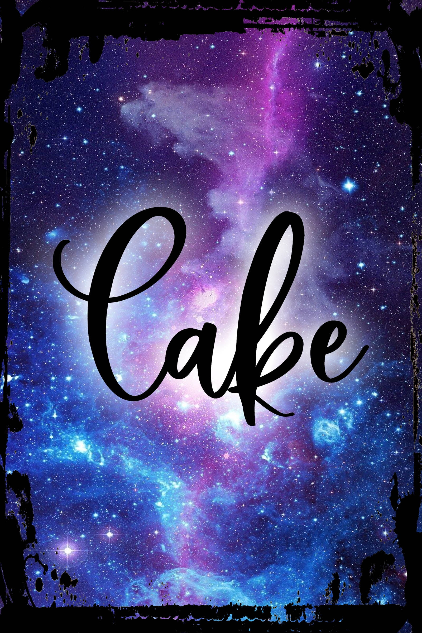 Galaxy Inspirational Wall Art Cake cursive chef baking sweets bakery ...