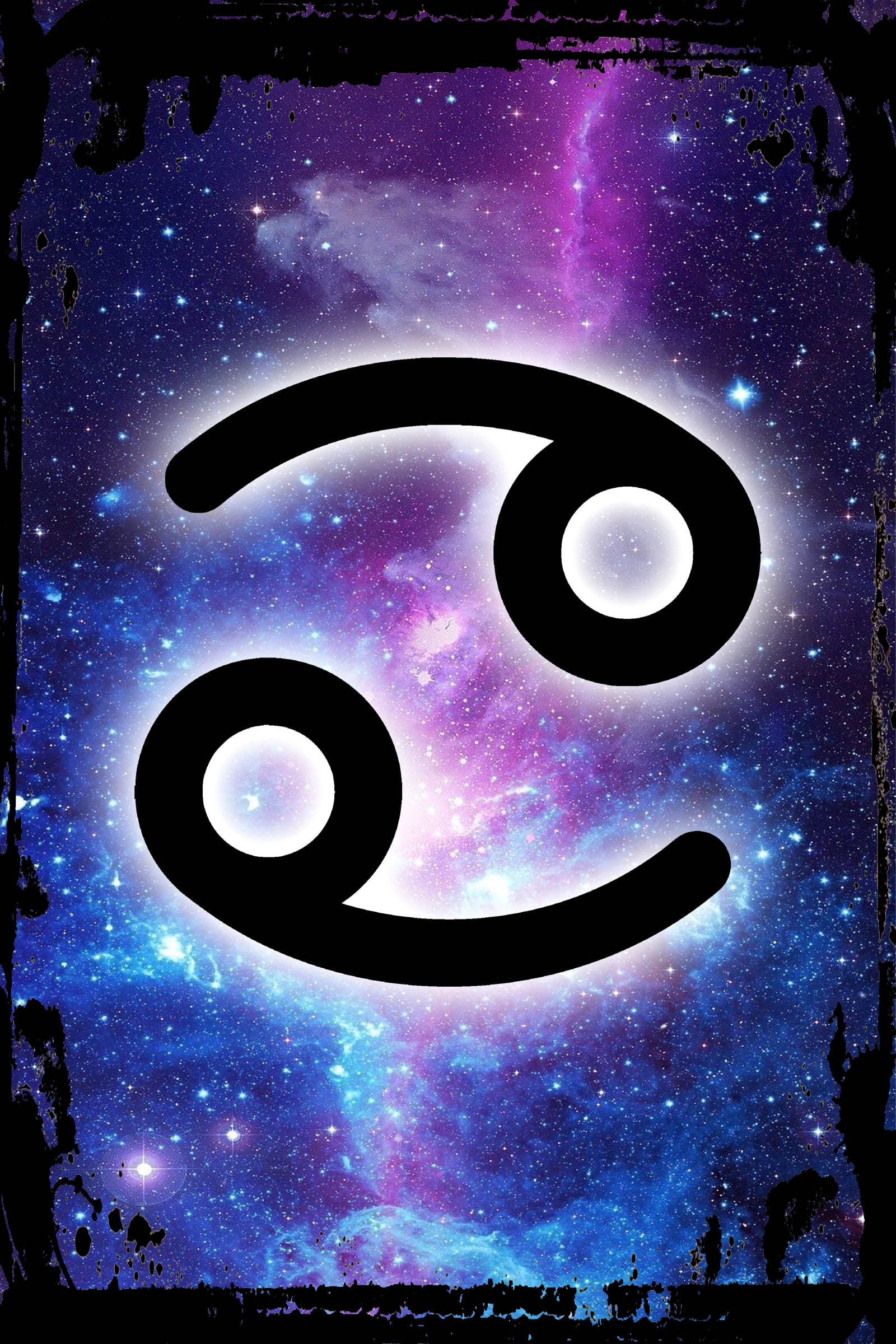 Galaxy Inspirational Wall Art Cancer symbol moonchild water sign zodiac ...