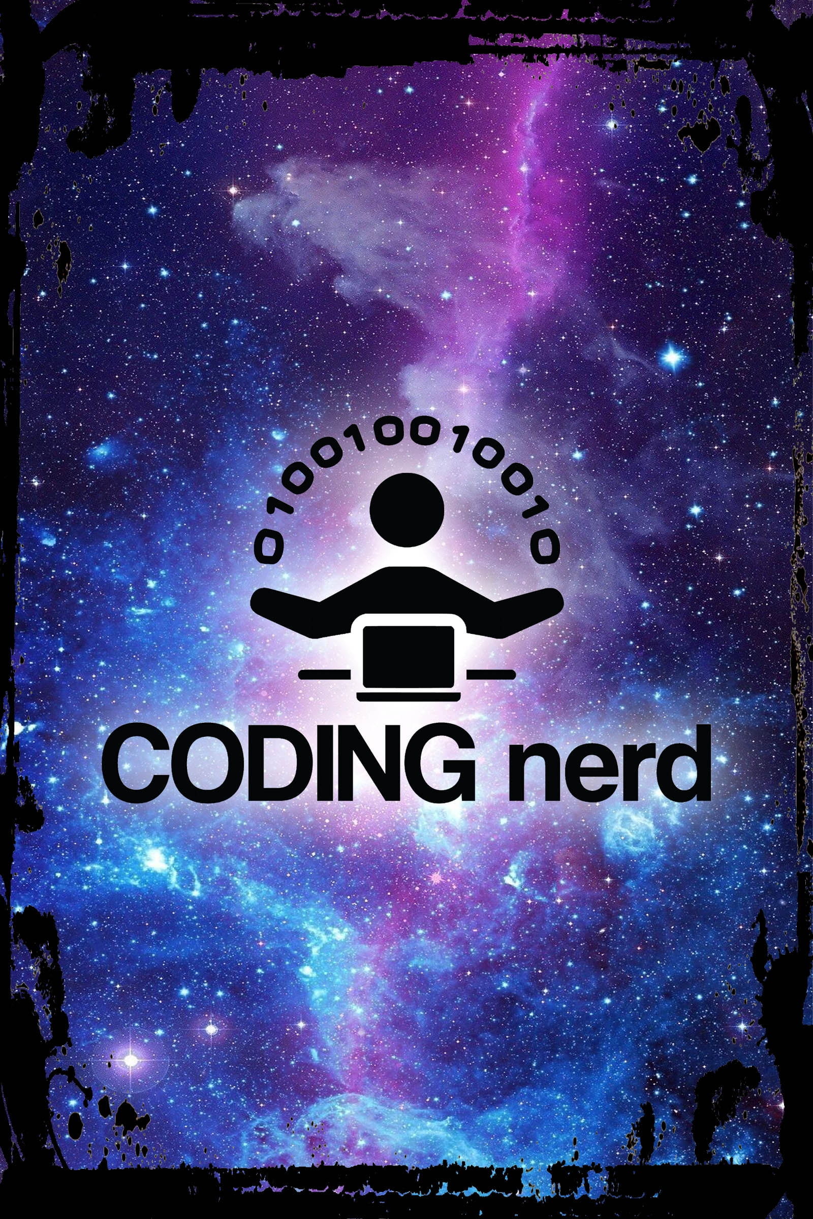 Galaxy Inspirational Wall Art Coding nerd zeros and ones computers stick figure Metal Wall Art ...