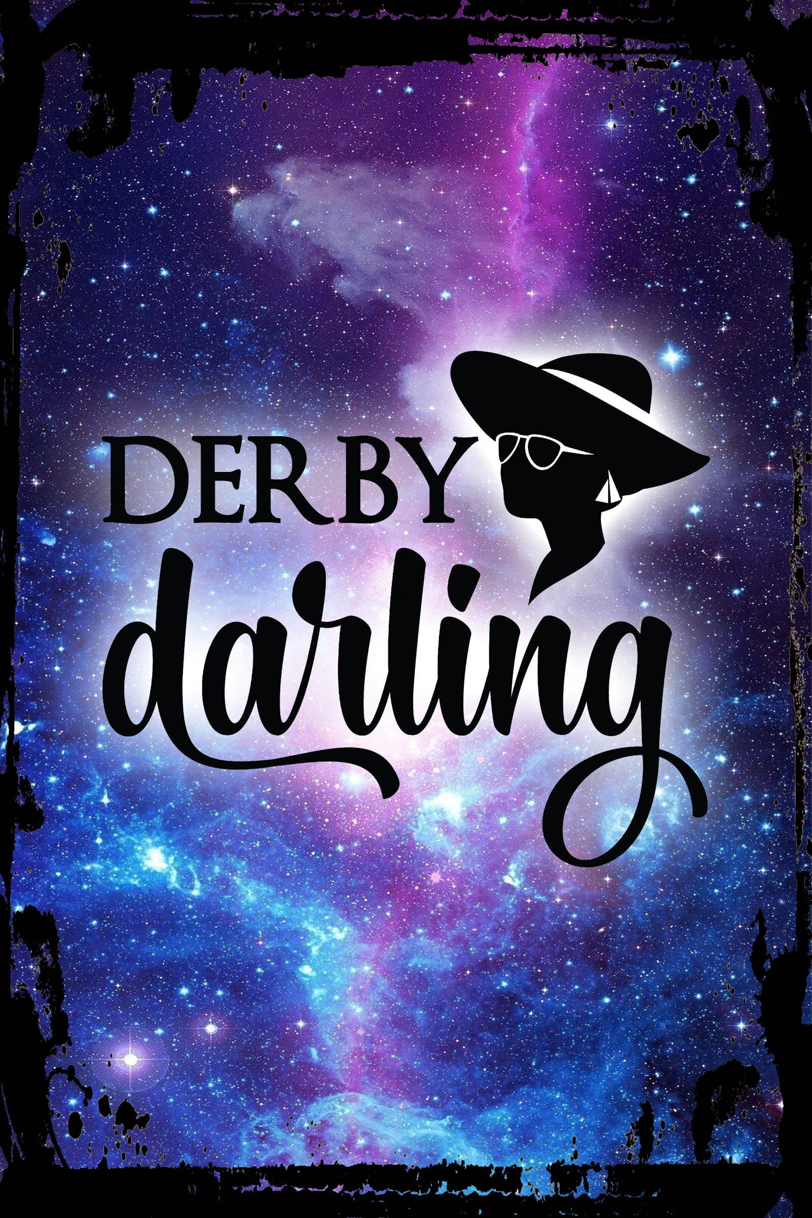 Galaxy Inspirational Wall Art Derby darling silhouette hat sunglasses ...