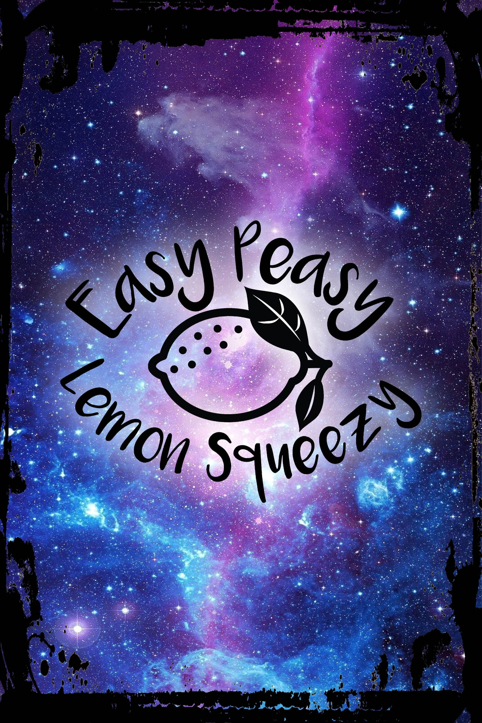 Galaxy Inspirational Wall Art Easy Peasy Lemon Squeezy Fruit Sayings ...