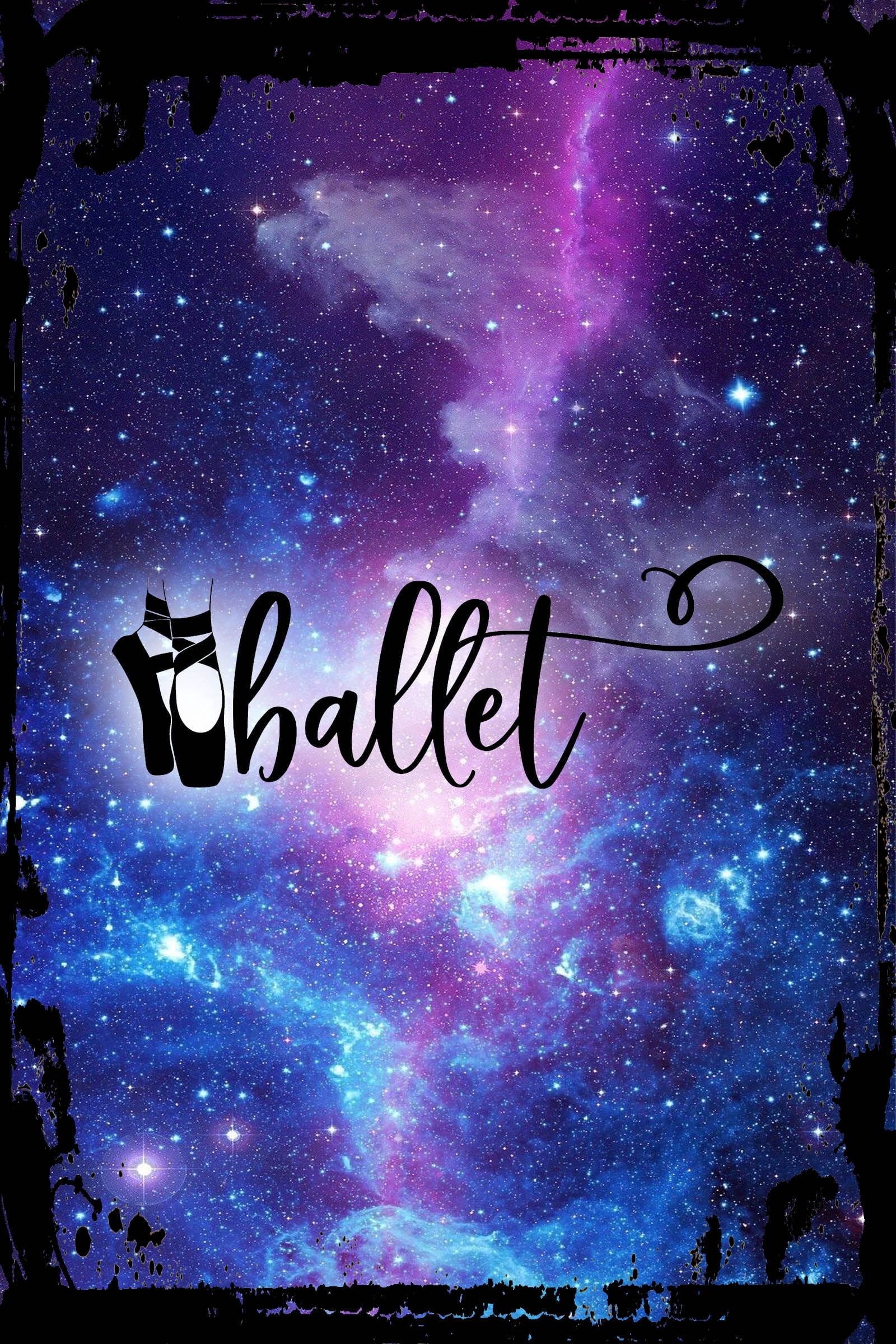 Galaxy Inspirational Wall Art Flat Canvas Wall Art Print Ballet pointe ...