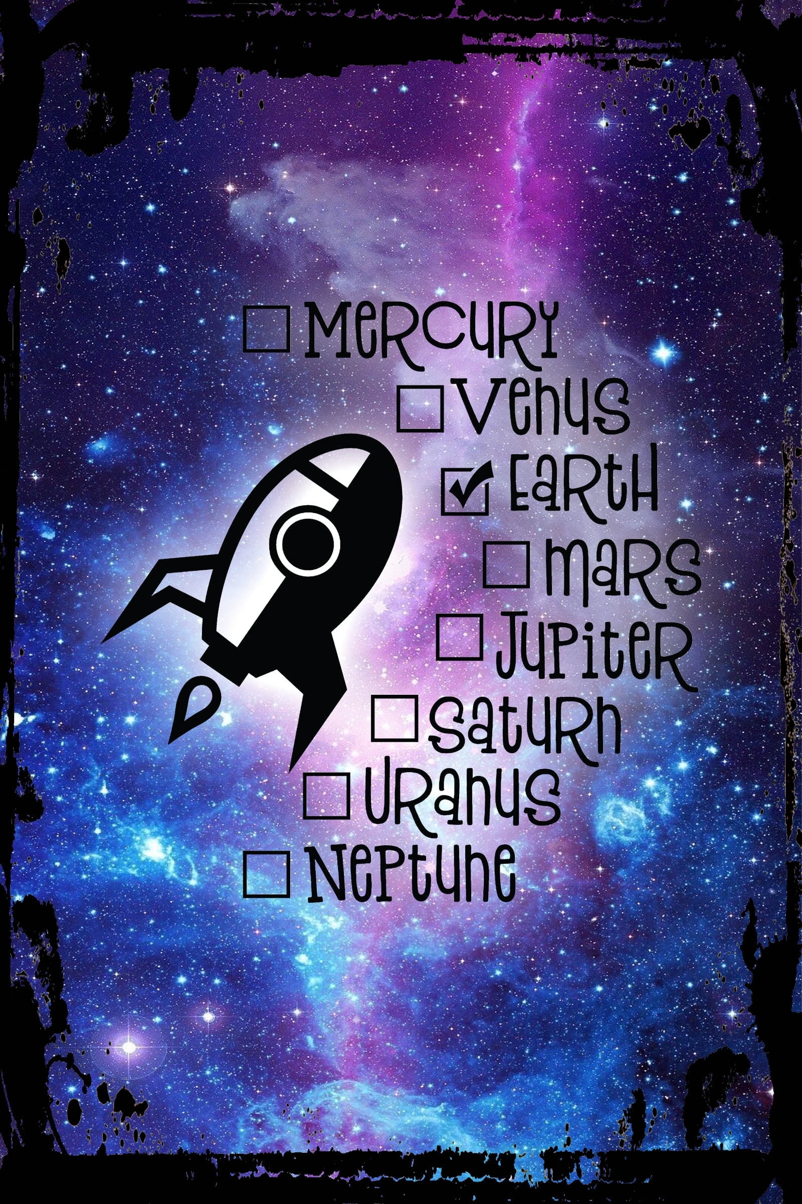 Galaxy Inspirational Wall Art Flat Canvas Wall Art Print Earth check ...