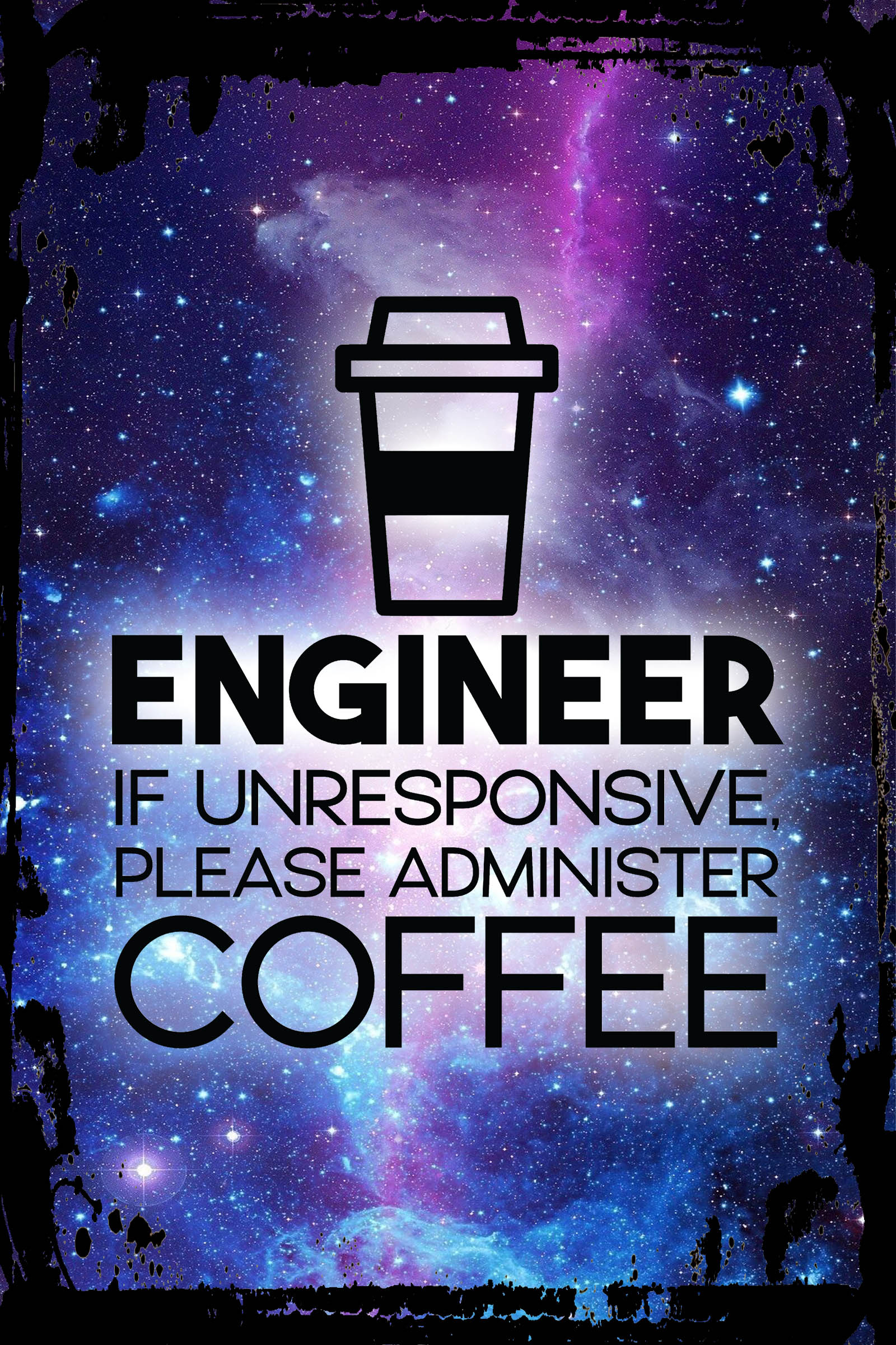 Galaxy Inspirational Wall Art Flat Canvas Wall Art Print Engineer if ...