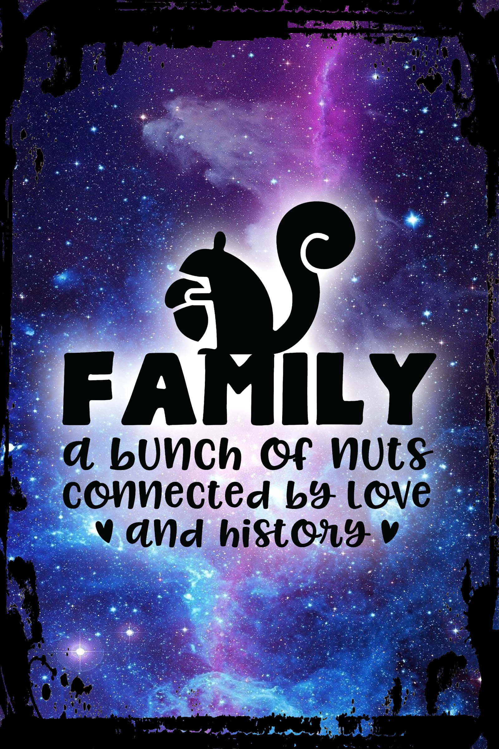 Galaxy Inspirational Wall Art Flat Canvas Wall Art Print Family a bunch ...