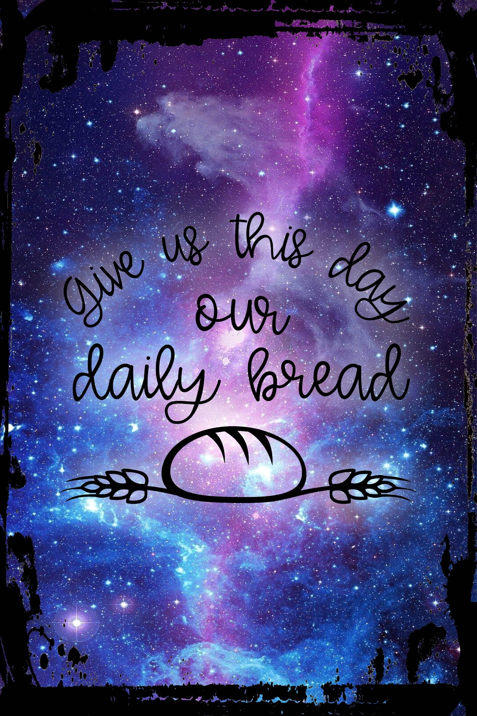 Galaxy Inspirational Wall Art Flat Canvas Wall Art Print Give us this ...
