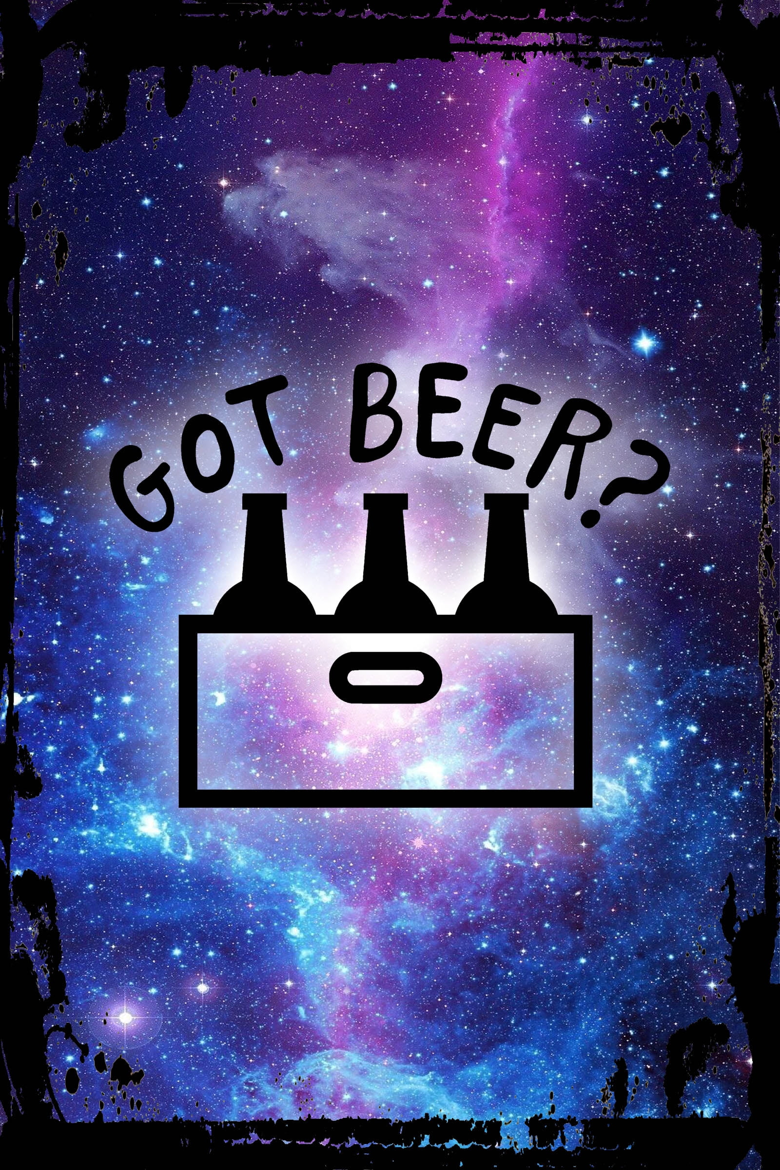 Galaxy Inspirational Wall Art Flat Canvas Wall Art Print Got beer? case ...