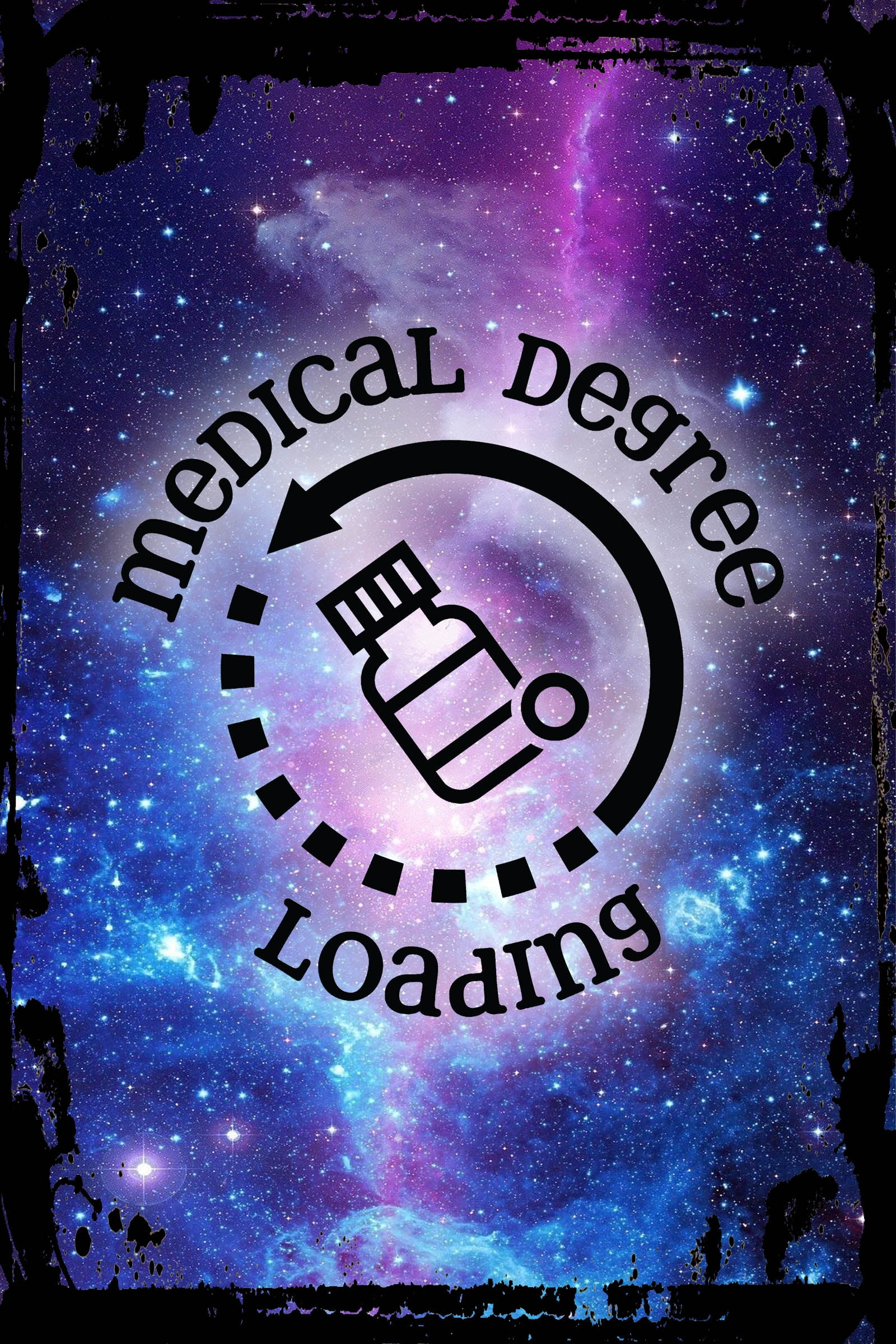 Galaxy Inspirational Wall Art Flat Canvas Wall Art Print Medical degree ...