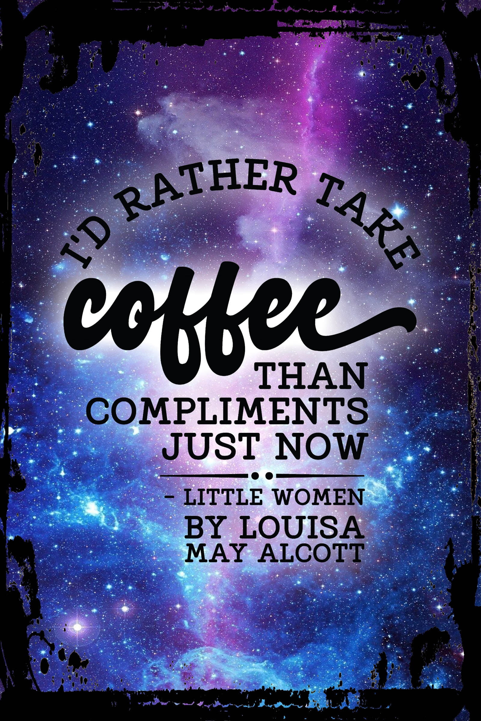 Galaxy Inspirational Wall Art Flat Canvas Wall Art Print Rather take ...