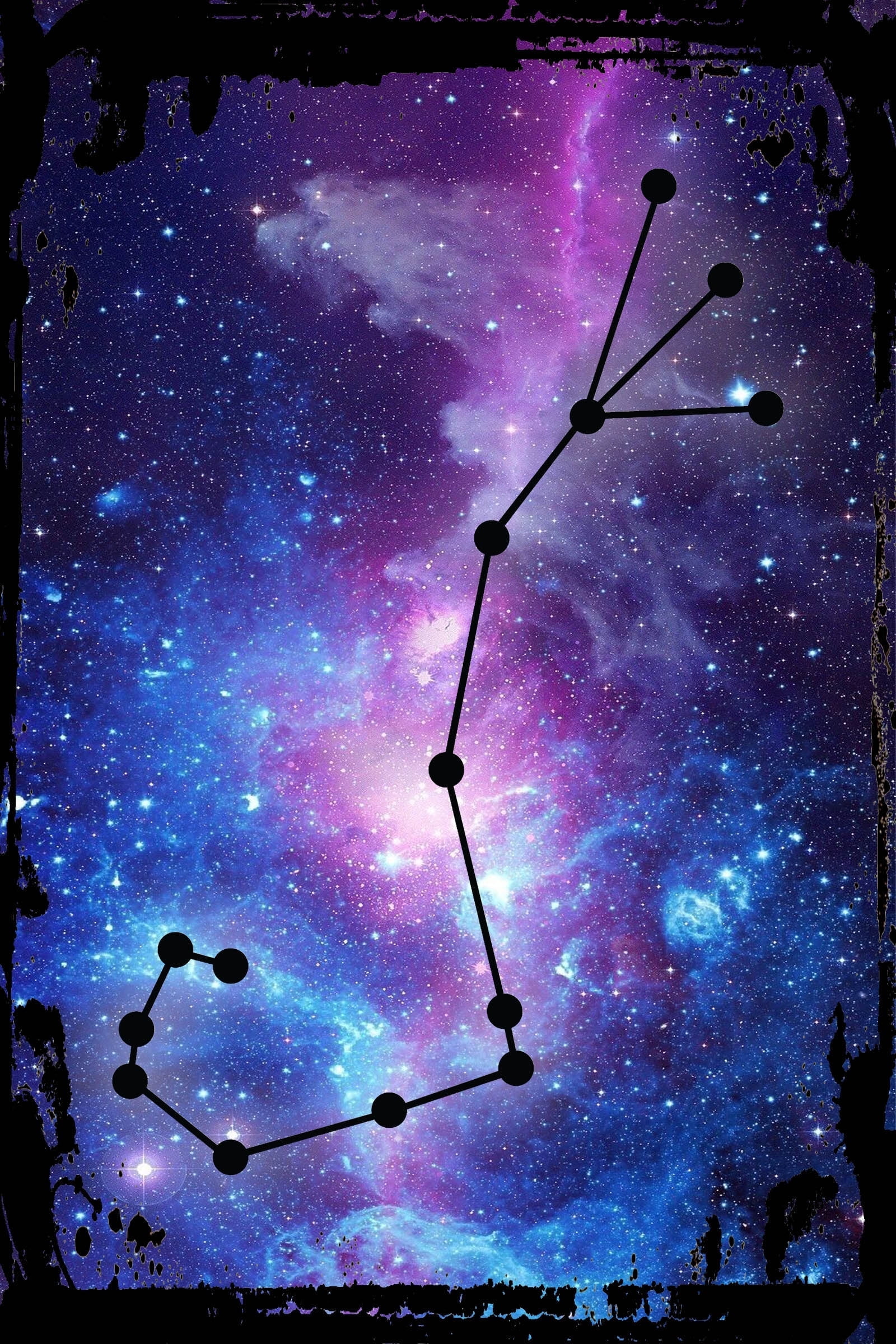 Galaxy Inspirational Wall Art Flat Canvas Wall Art Print Scorpio the ...