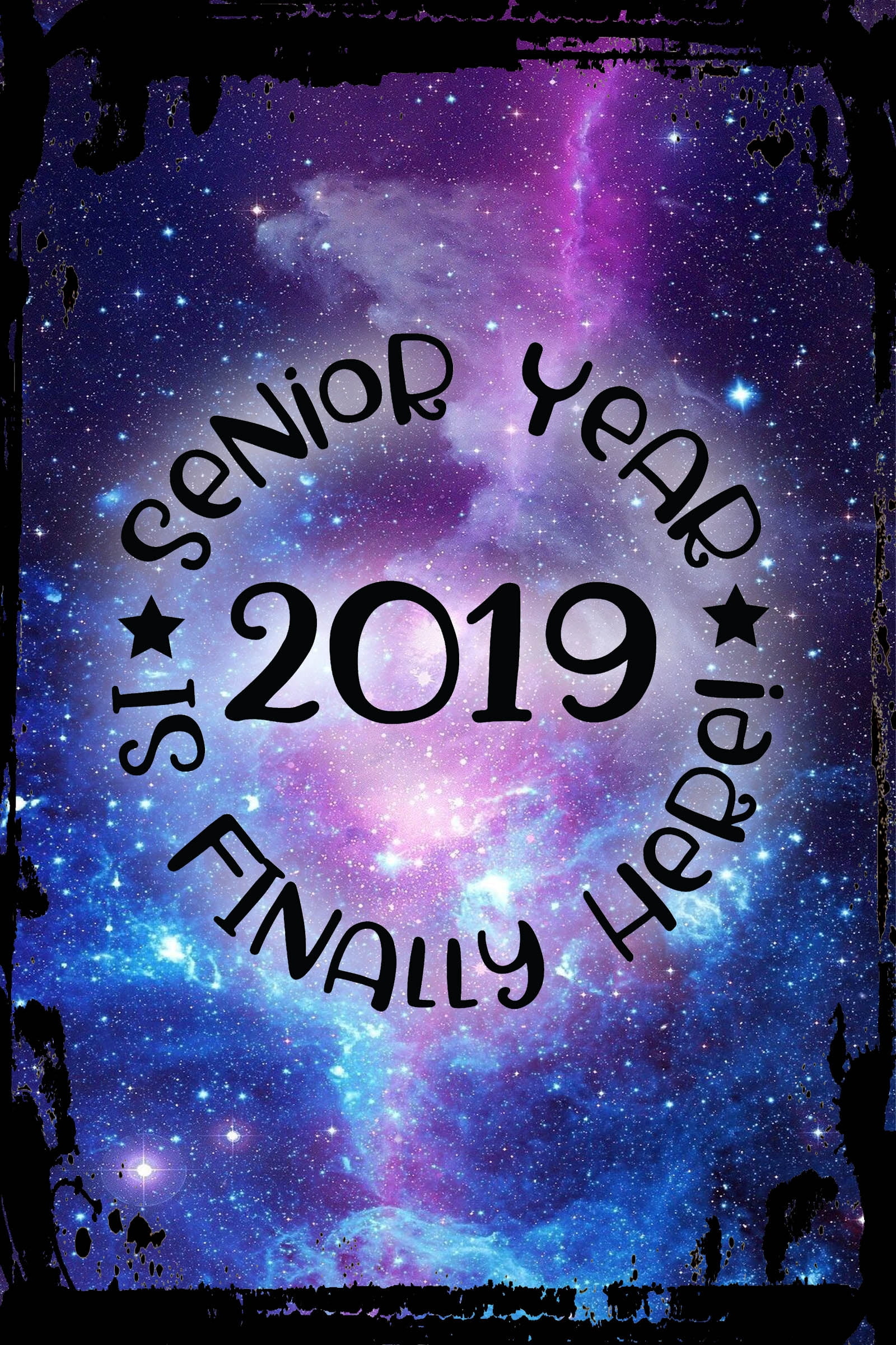 Galaxy Inspirational Wall Art Flat Canvas Wall Art Print Senior year is ...