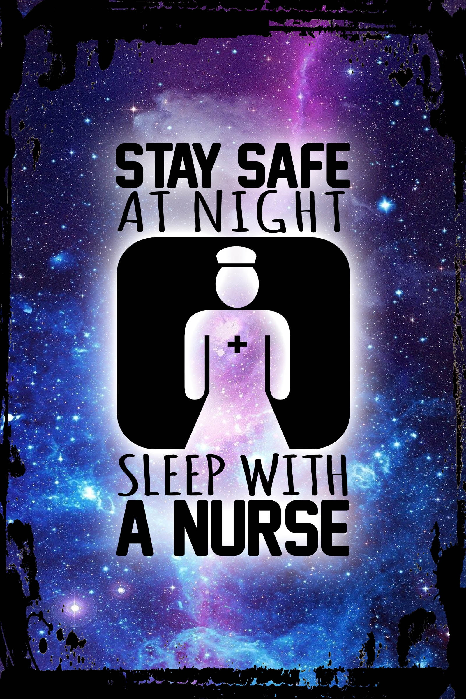 Galaxy Inspirational Wall Art Flat Canvas Wall Art Print Stay Safe At ...