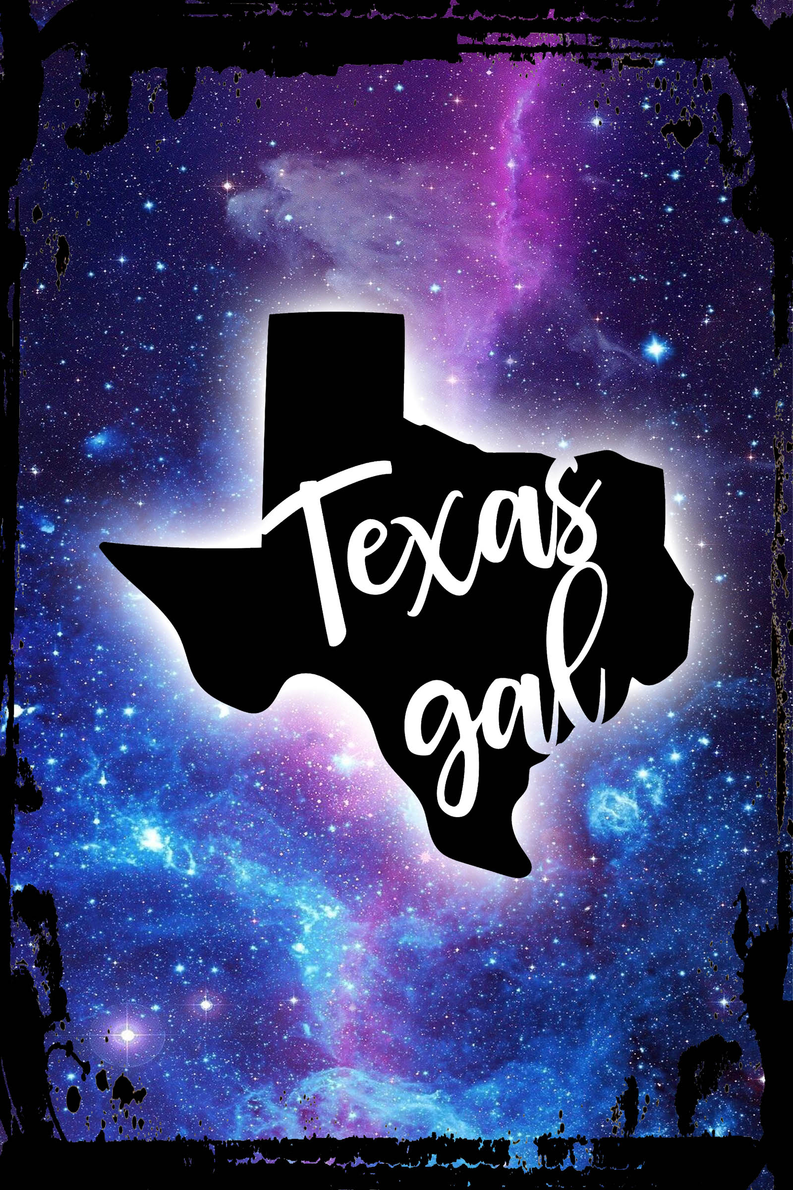 Galaxy Inspirational Wall Art Flat Canvas Wall Art Print Texas gal ...