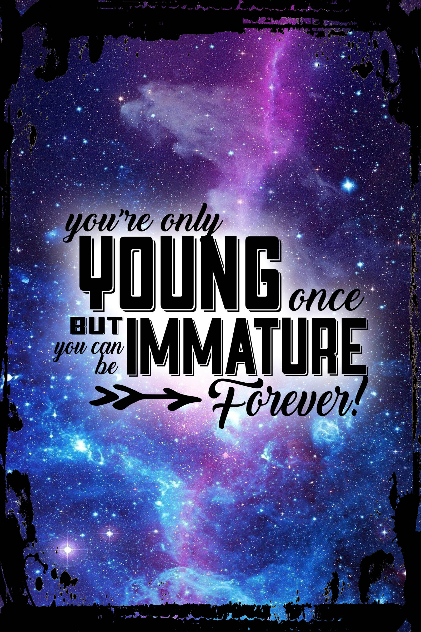 Galaxy Inspirational Wall Art Flat Canvas Wall Art Print Only Young ...