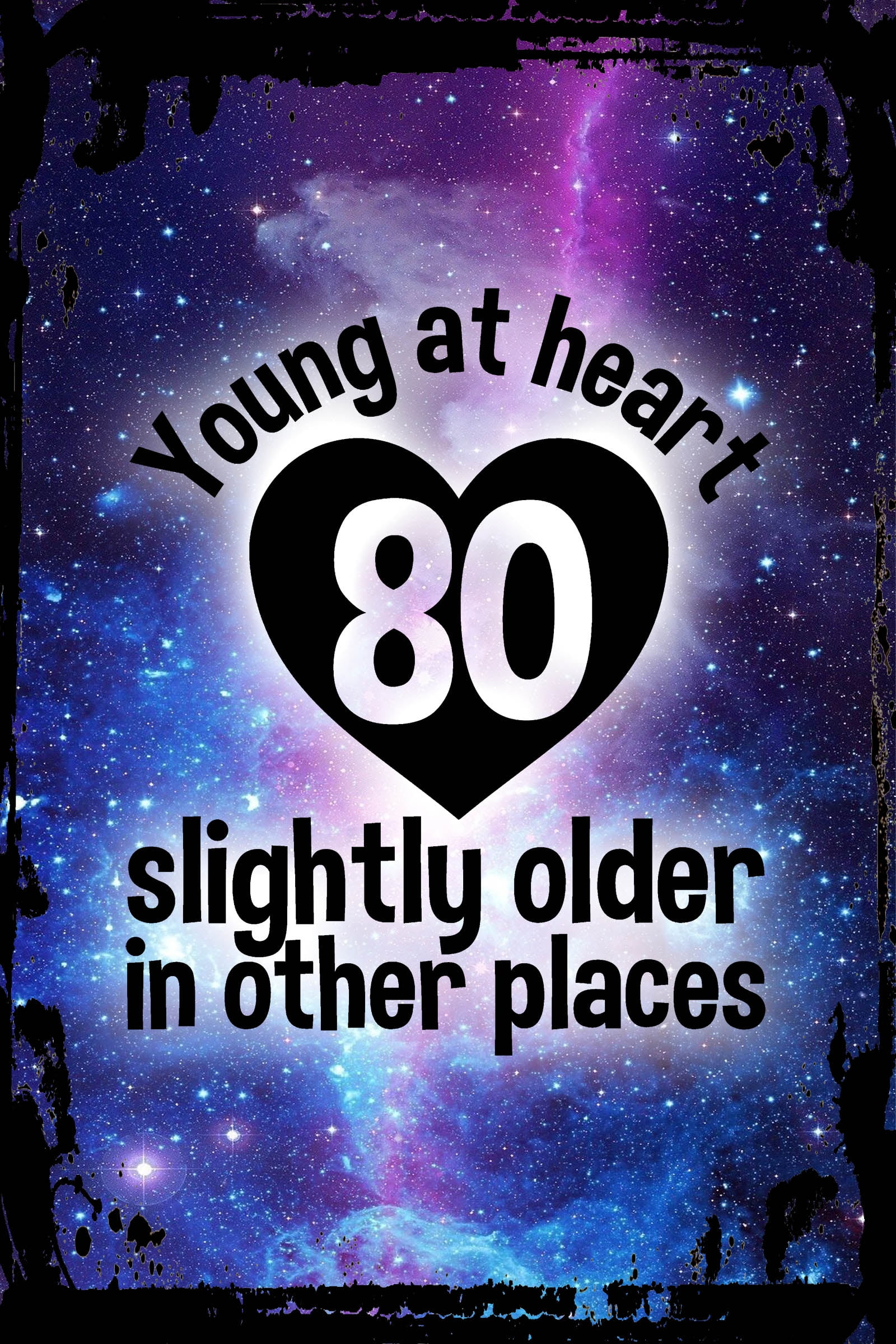 Galaxy Inspirational Wall Art Flat Canvas Wall Art Print Young at heart ...