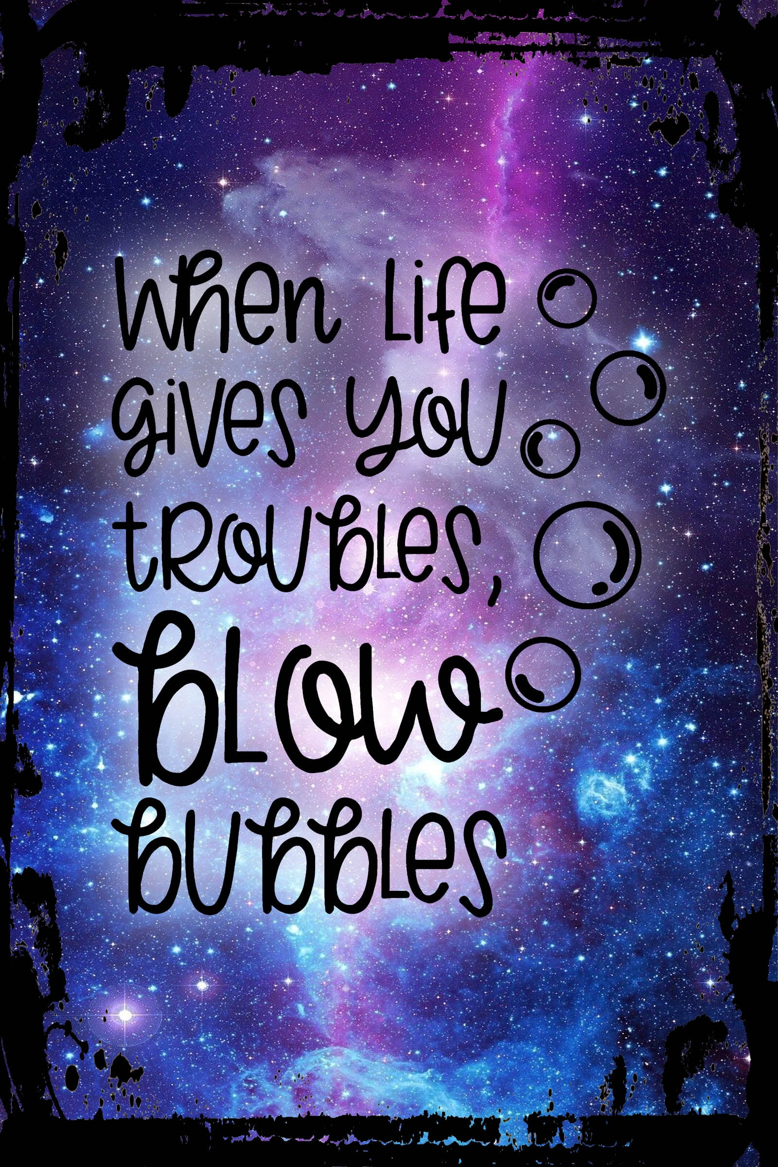 Galaxy Inspirational Wall Art Flat Canvas Wall Art Print When life ...