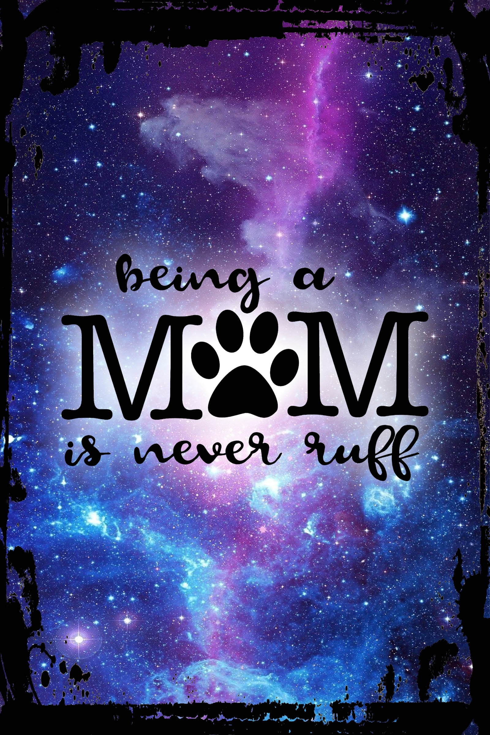 Galaxy Inspirational Wall Art Flat Canvas Wall Art Print Being a mom is ...