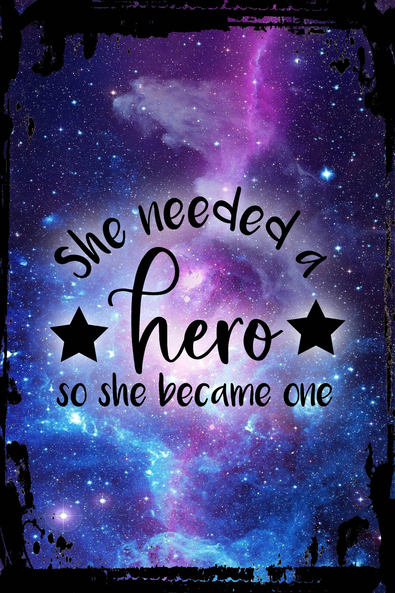 Galaxy Inspirational Wall Art Flat Canvas Wall Art Print She needed a ...