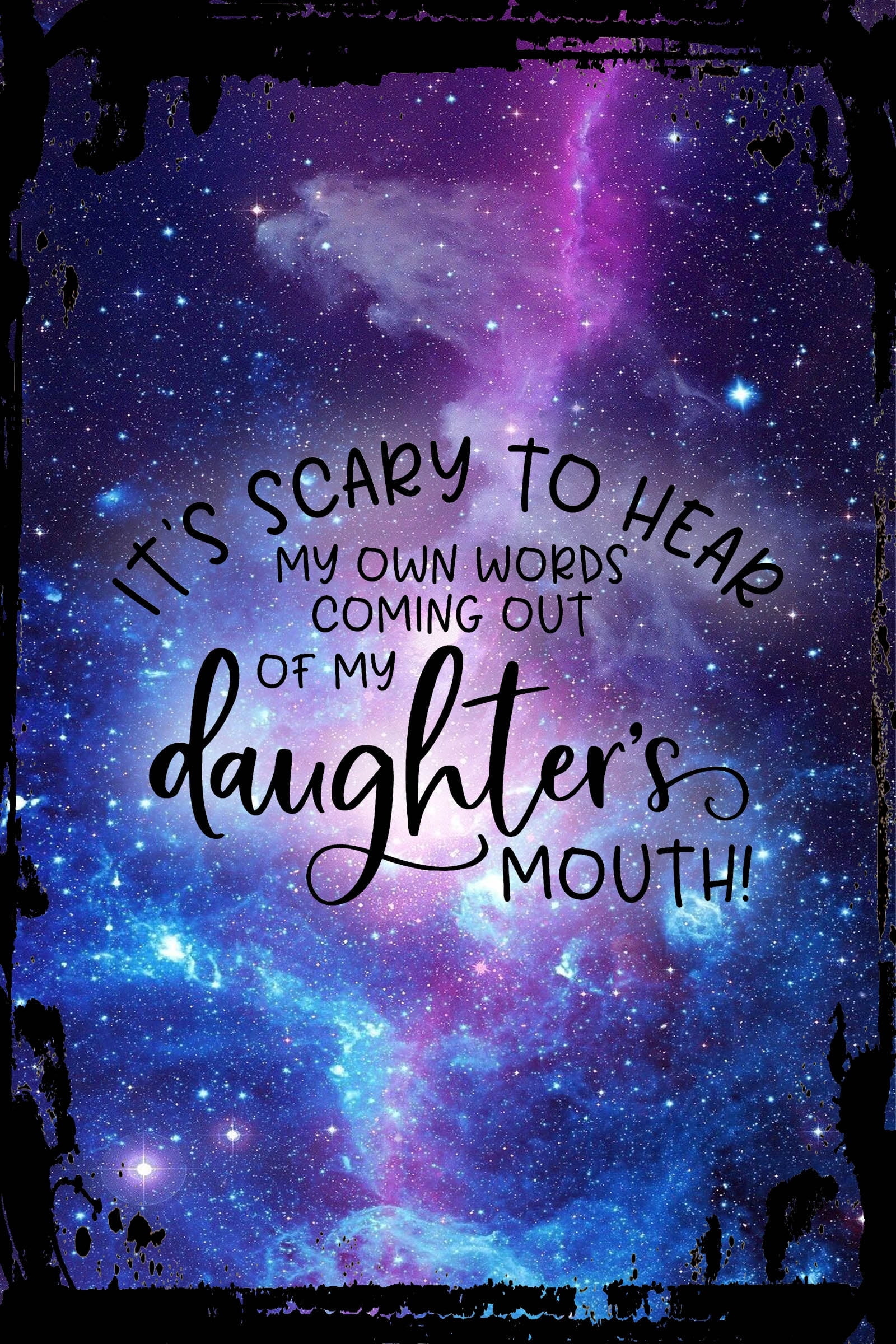 Galaxy Inspirational Wall Art Flat Canvas Wall Art Print Its scary to ...