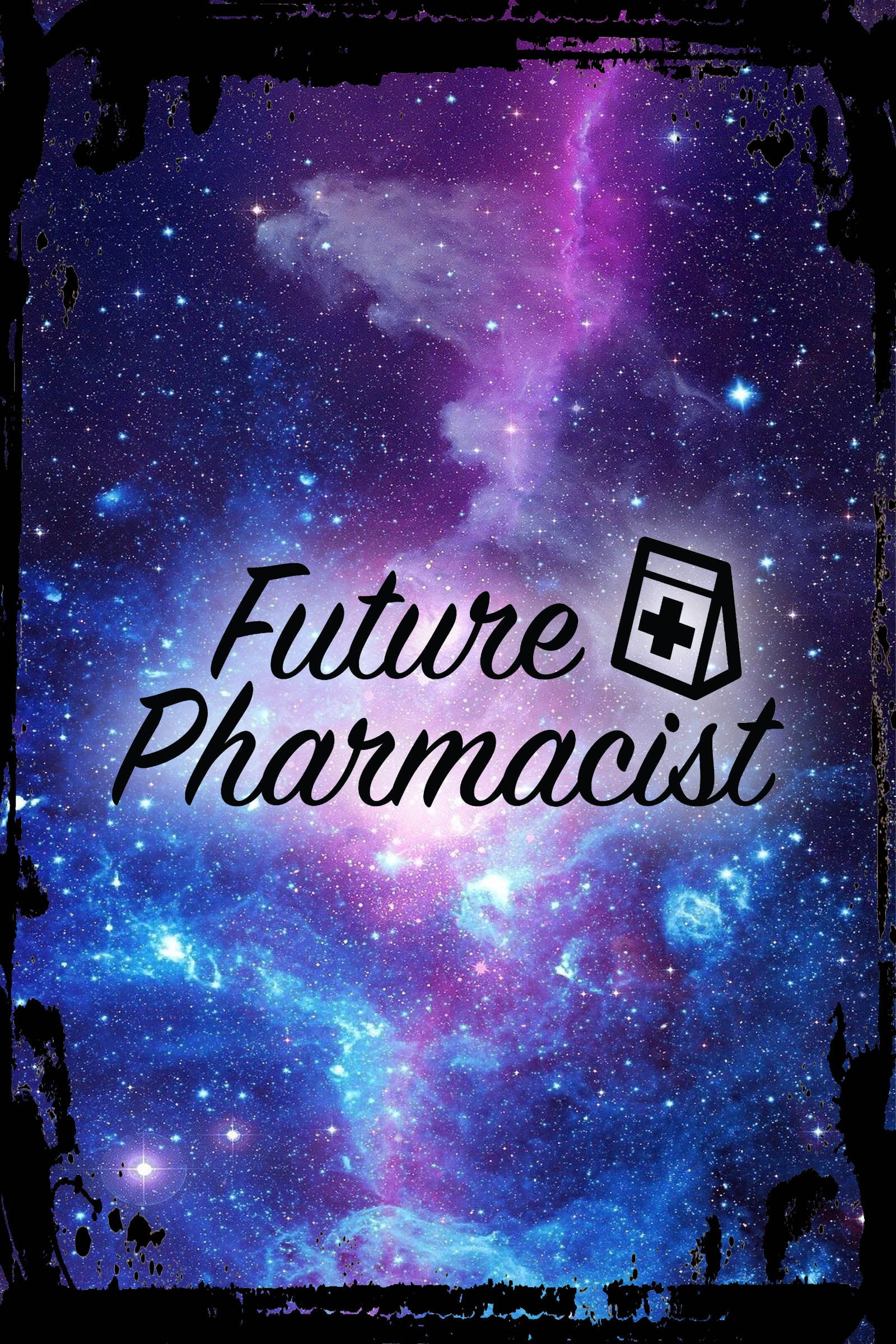 Galaxy Inspirational Wall Art Future pharmacist cursive medicine ...