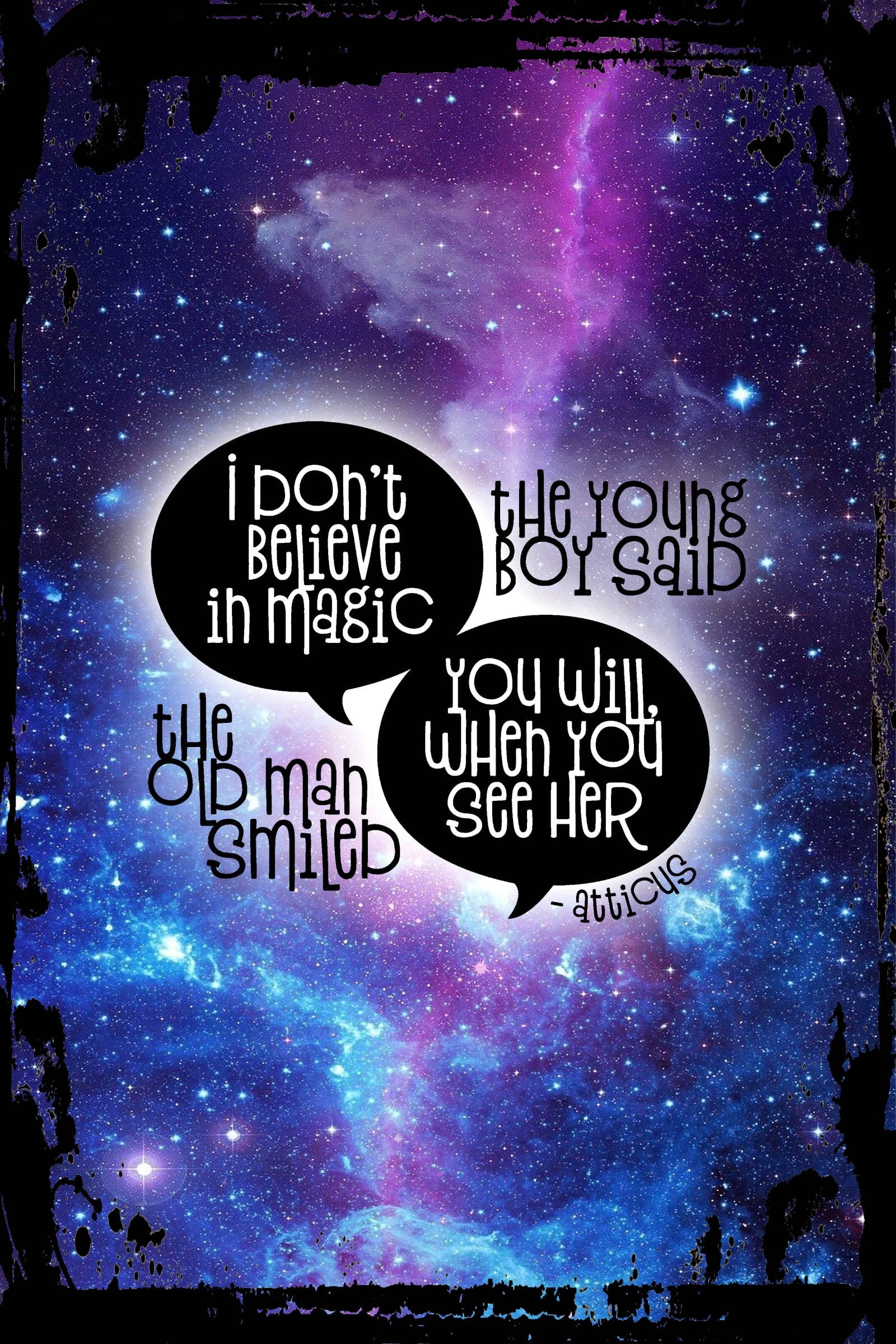 Galaxy Inspirational Wall Art I donâ€™t believe in magic, you will when ...