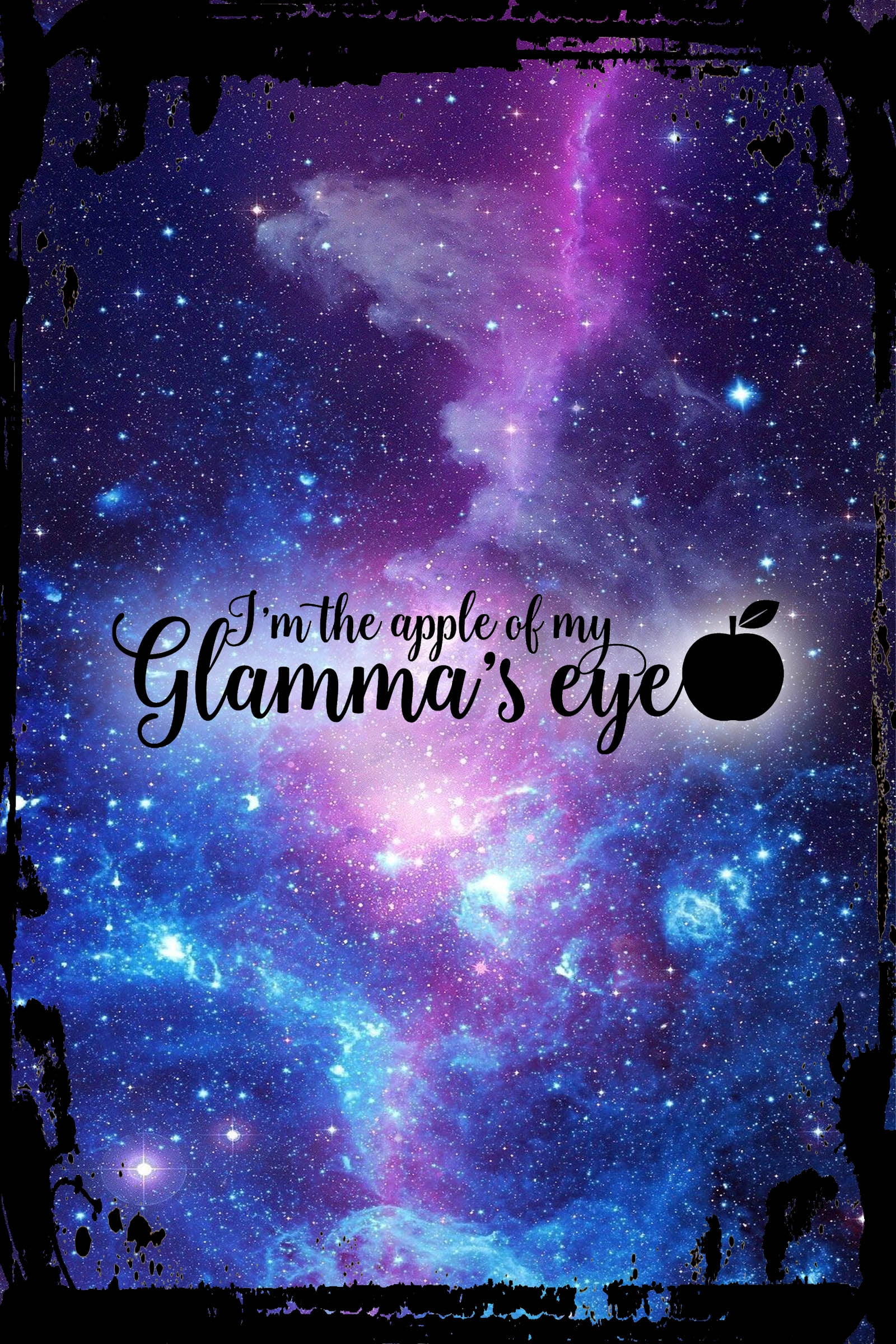 Galaxy Inspirational Wall Art Im the apple of my glammas eye funny ...