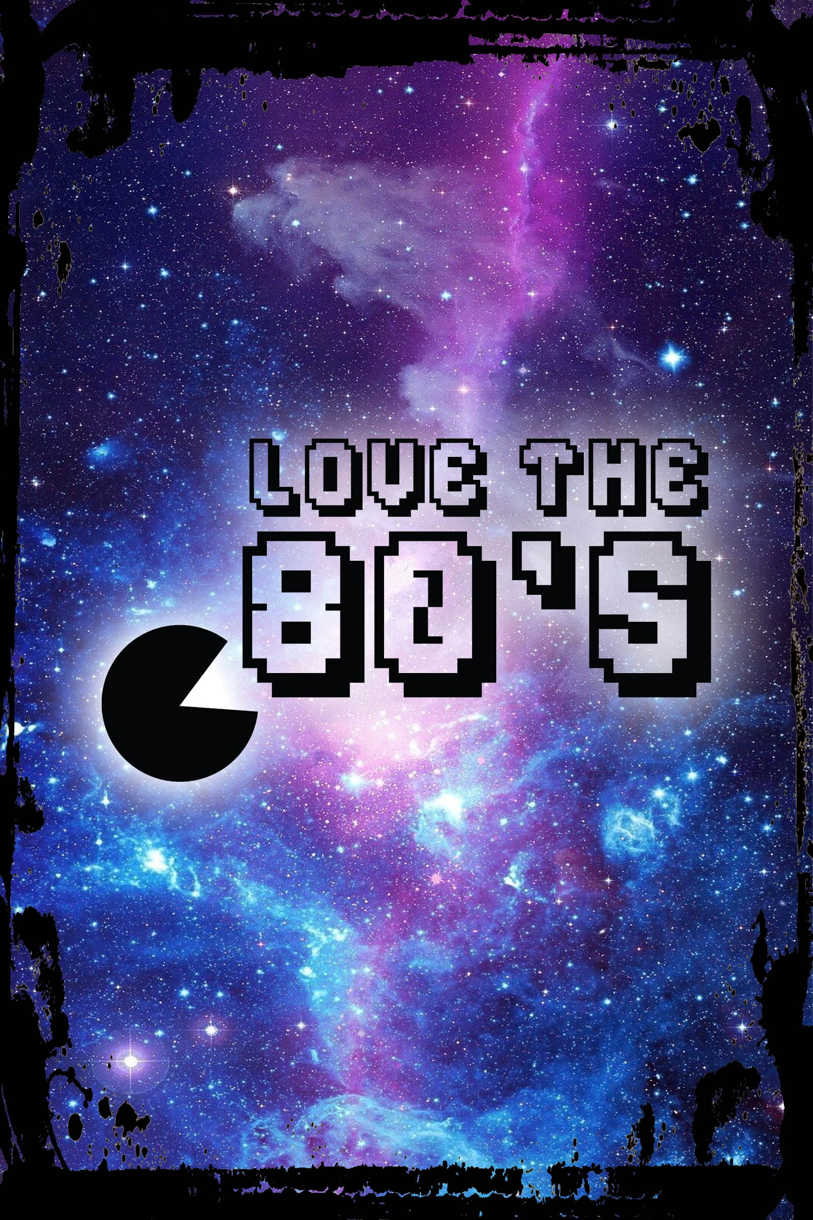Galaxy Inspirational Wall Art Love the 80's pacman pixels era ...