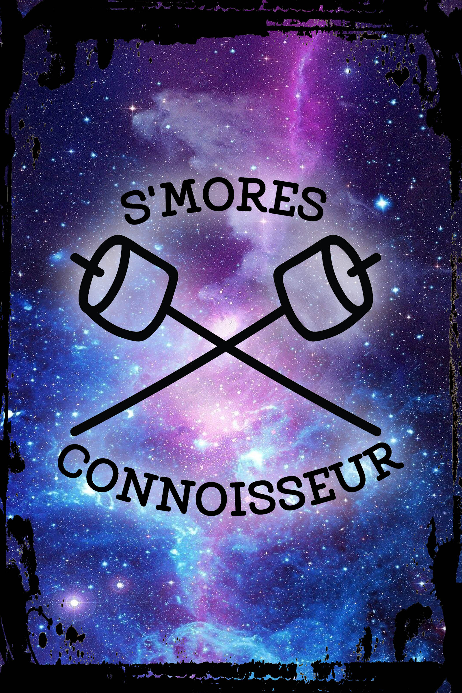 Galaxy Inspirational Wall Art S'mores connoisseur marshmallows funny ...