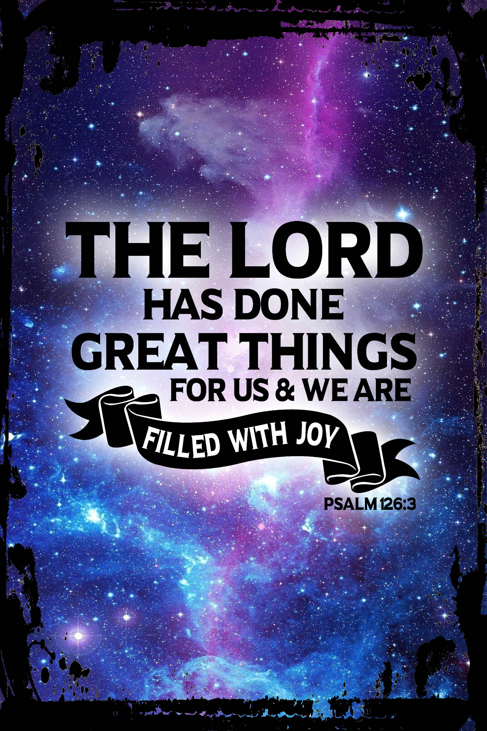 Galaxy Inspirational Wall Art The lord has done great things we are ...