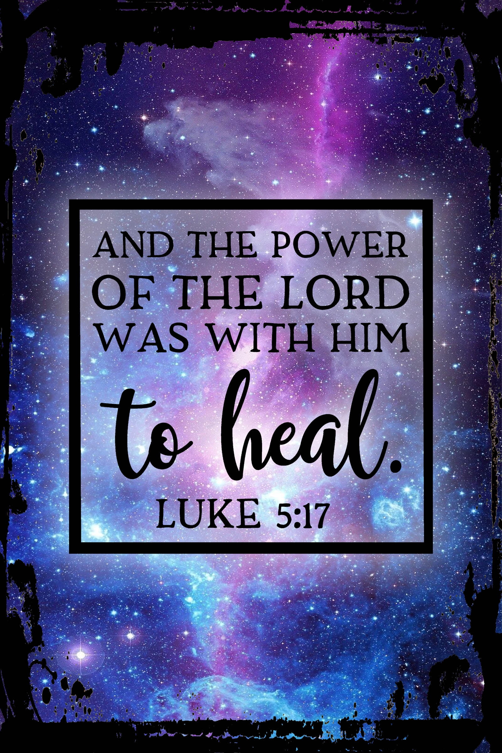 Galaxy Inspirational Wall Art The power of the Lord was with him to ...
