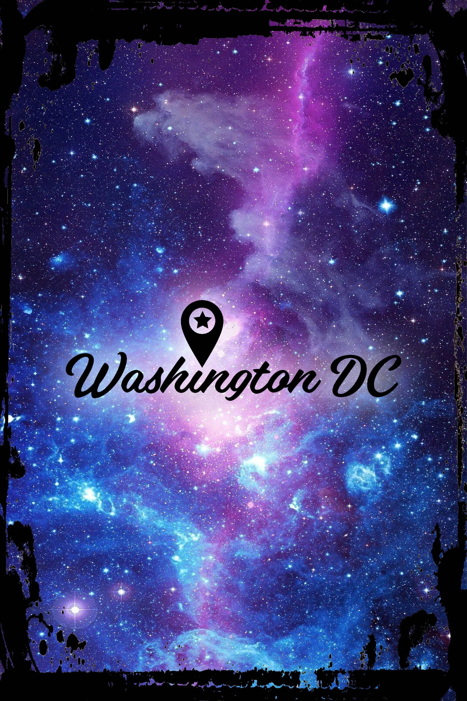 Galaxy Inspirational Wall Art Washington, DC cursive destination star ...