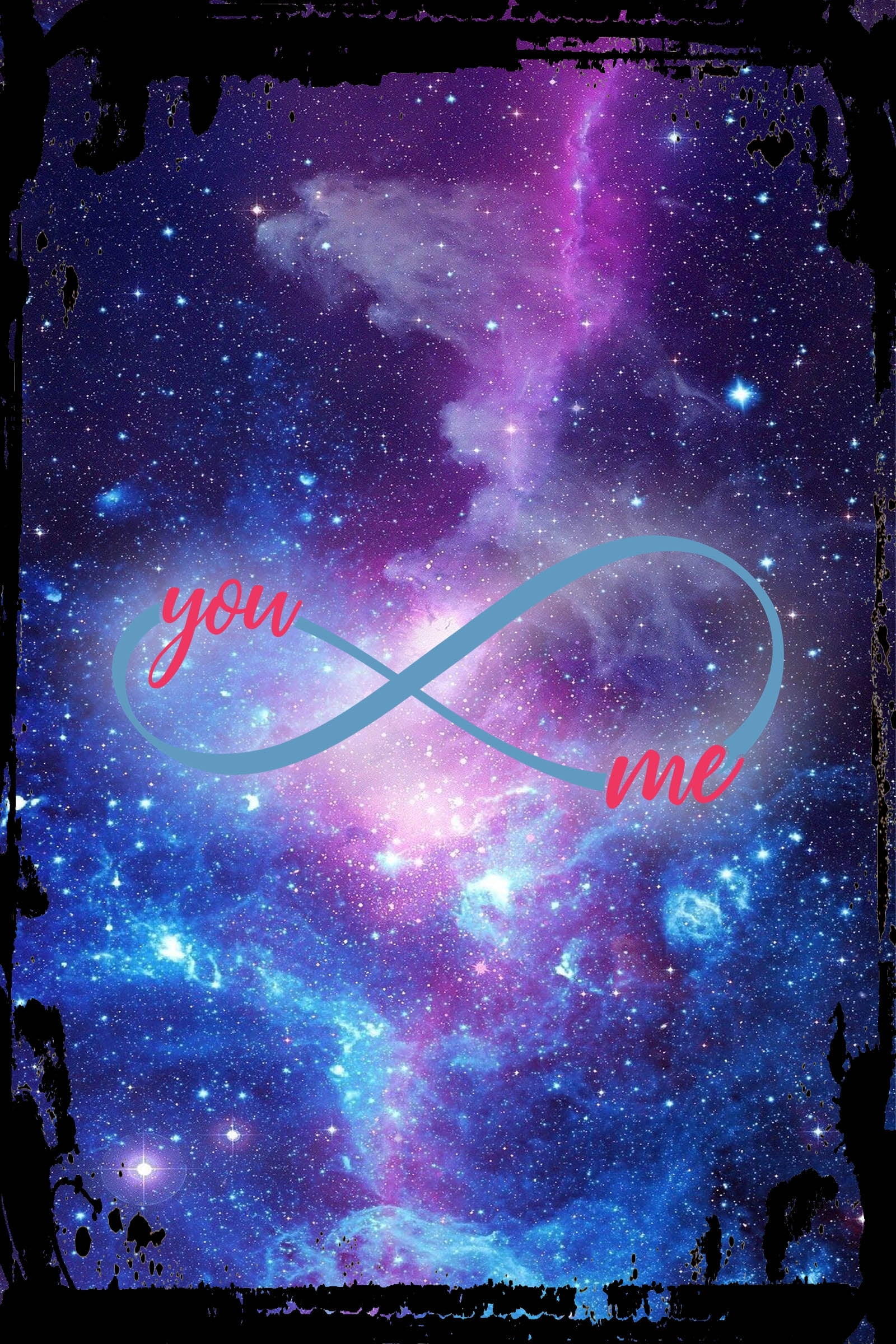 Galaxy Inspirational Wall Art You Me Infinity Sign Love Friendship ...