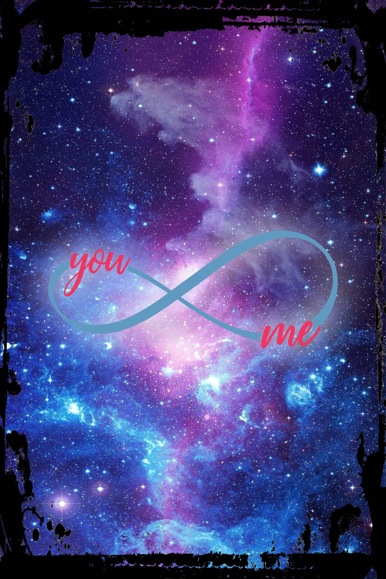 Galaxy Inspirational Wall Art You Me Infinity Sign Love Friendship ...