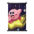 Galaxy Kirby Black Plastic Shaft Hanging Poster Canvas Wall Hanging ...