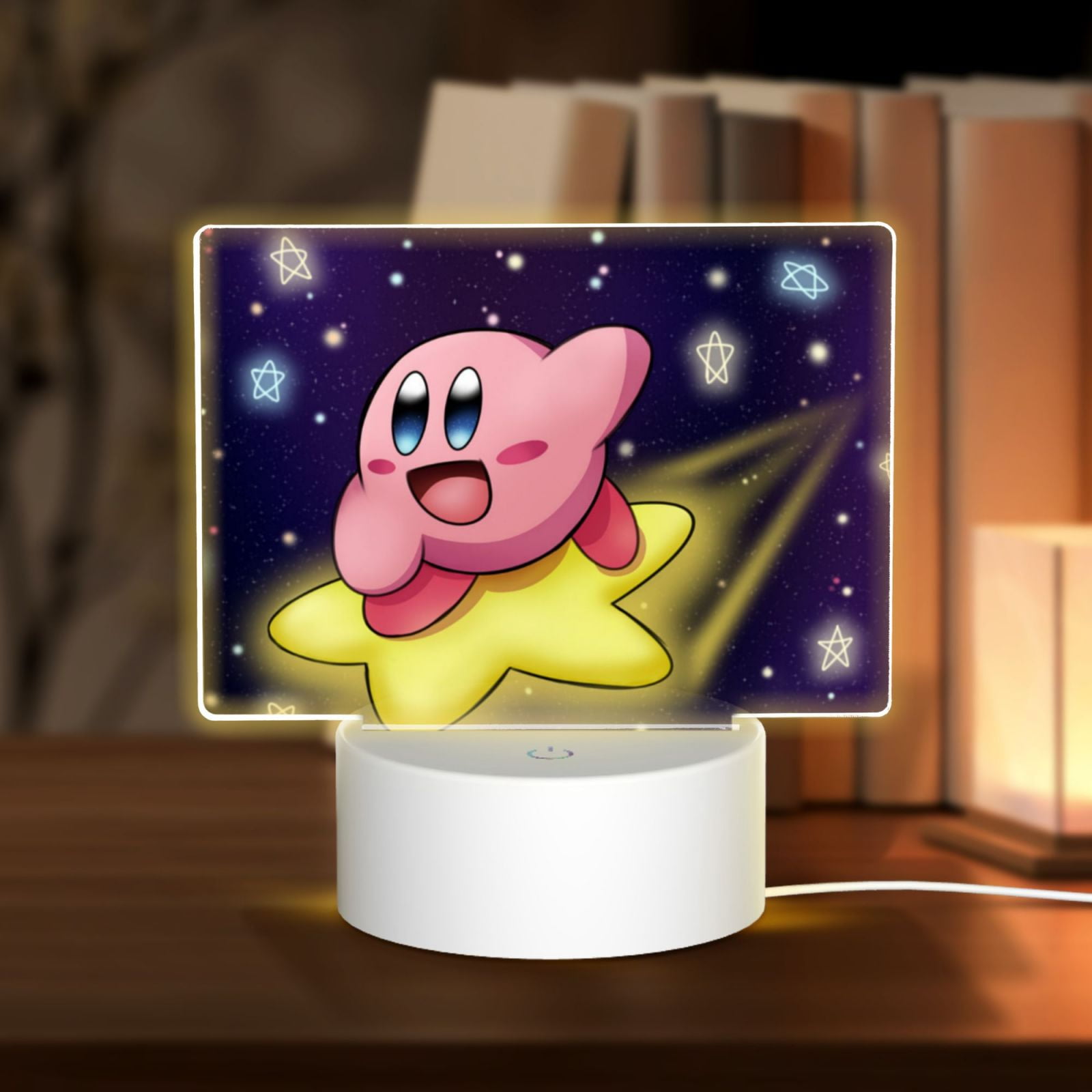 Galaxy Kirby Rectangular Acrylic Night Light Adjustable 3 Light Modes ...
