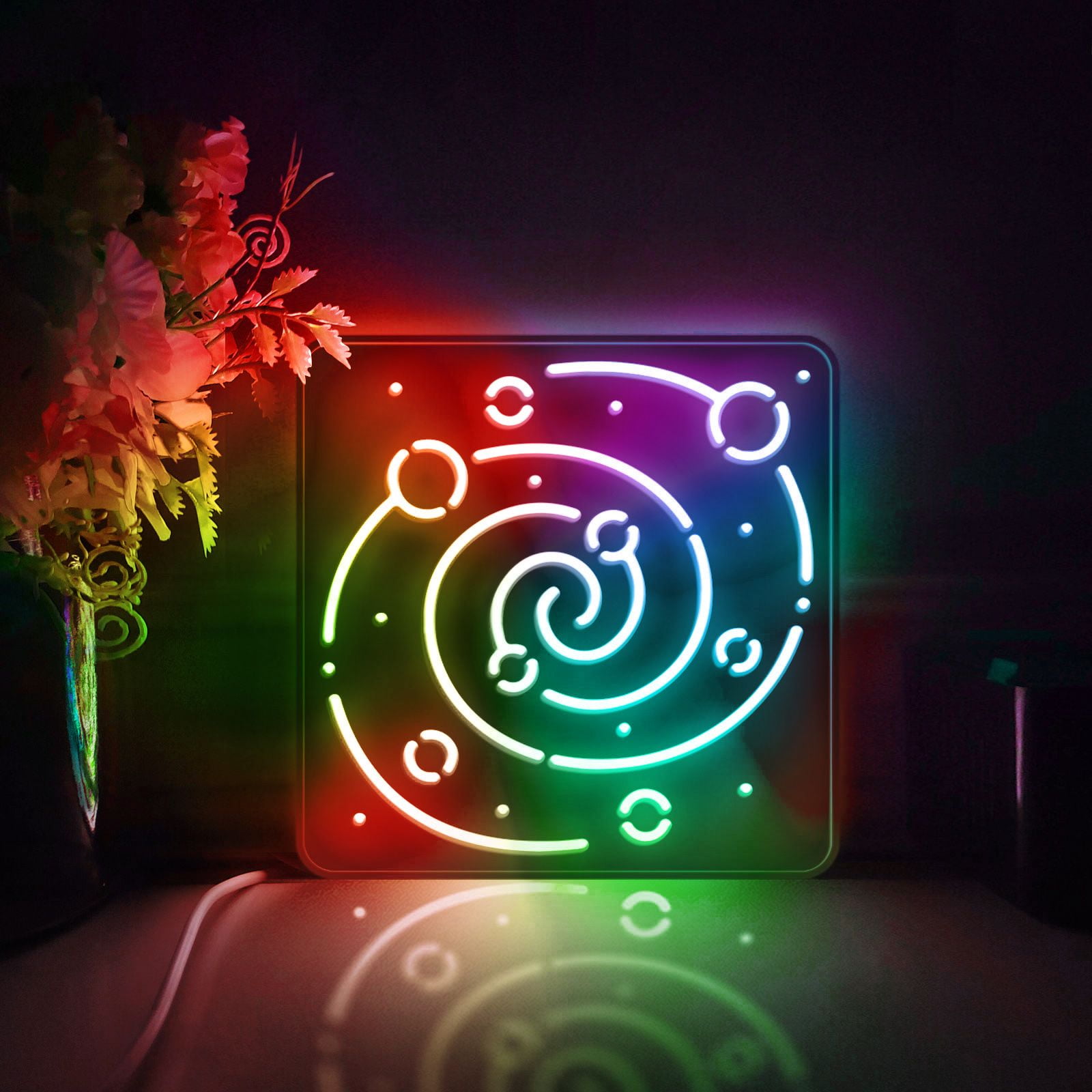 Galaxy Led Light Box, Dimmable Neon-Like Light Signs USB Power for Wall ...