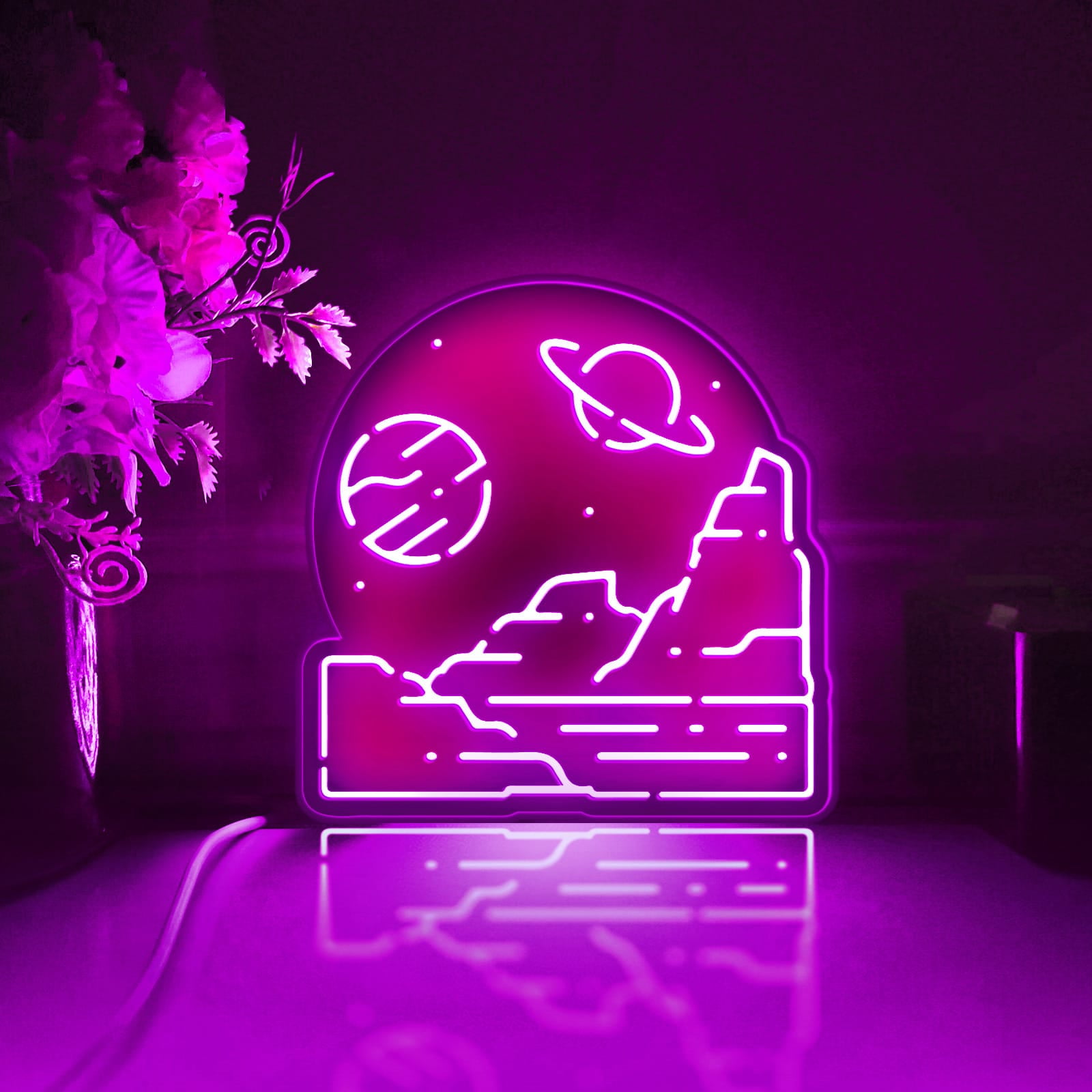 Galaxy Led Light Box, Dimmable Neon-Like Light Signs USB Power for Wall ...